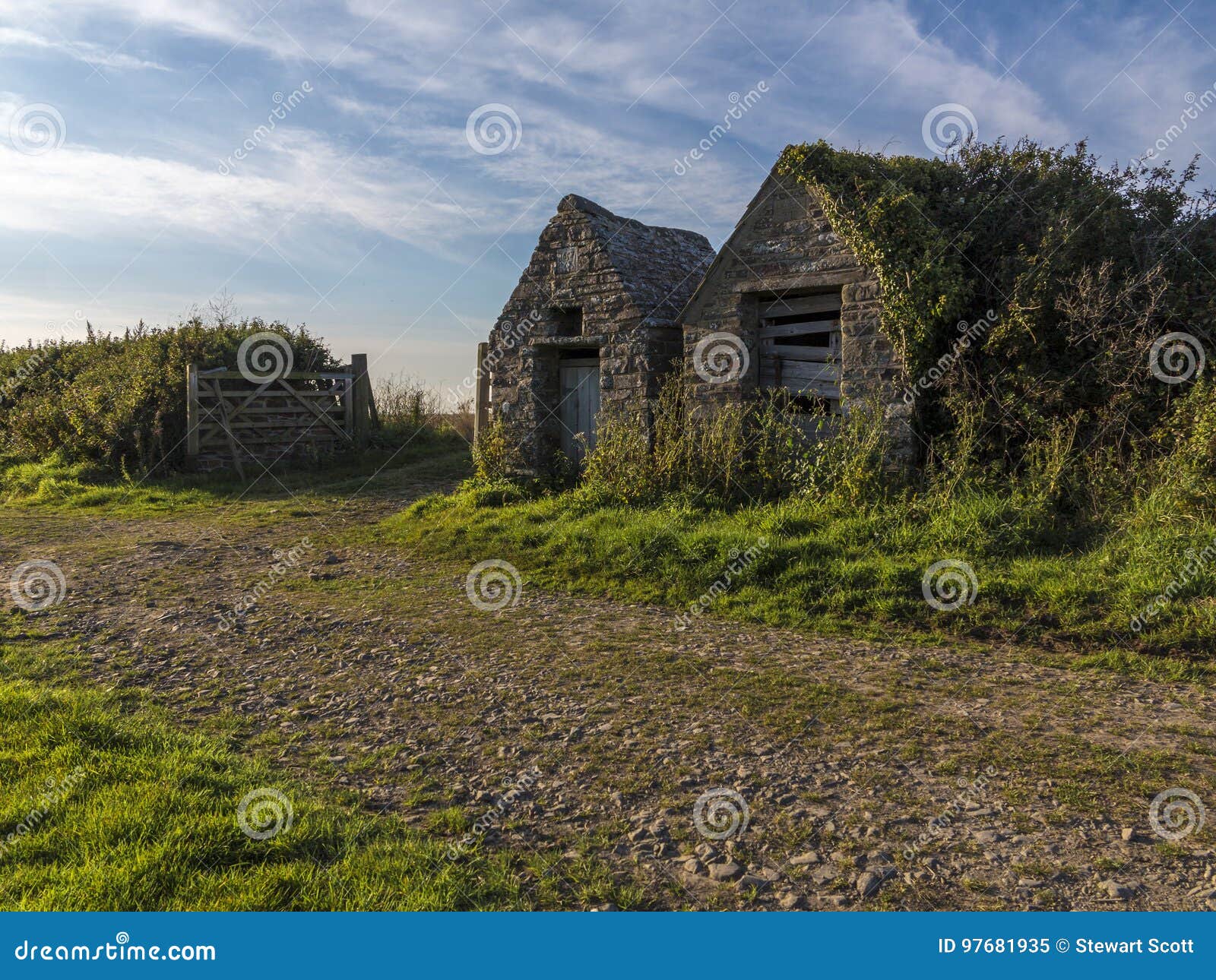Maisons Sur La Voie De Stoney Image stock - Image du espace, haie: 97681935
