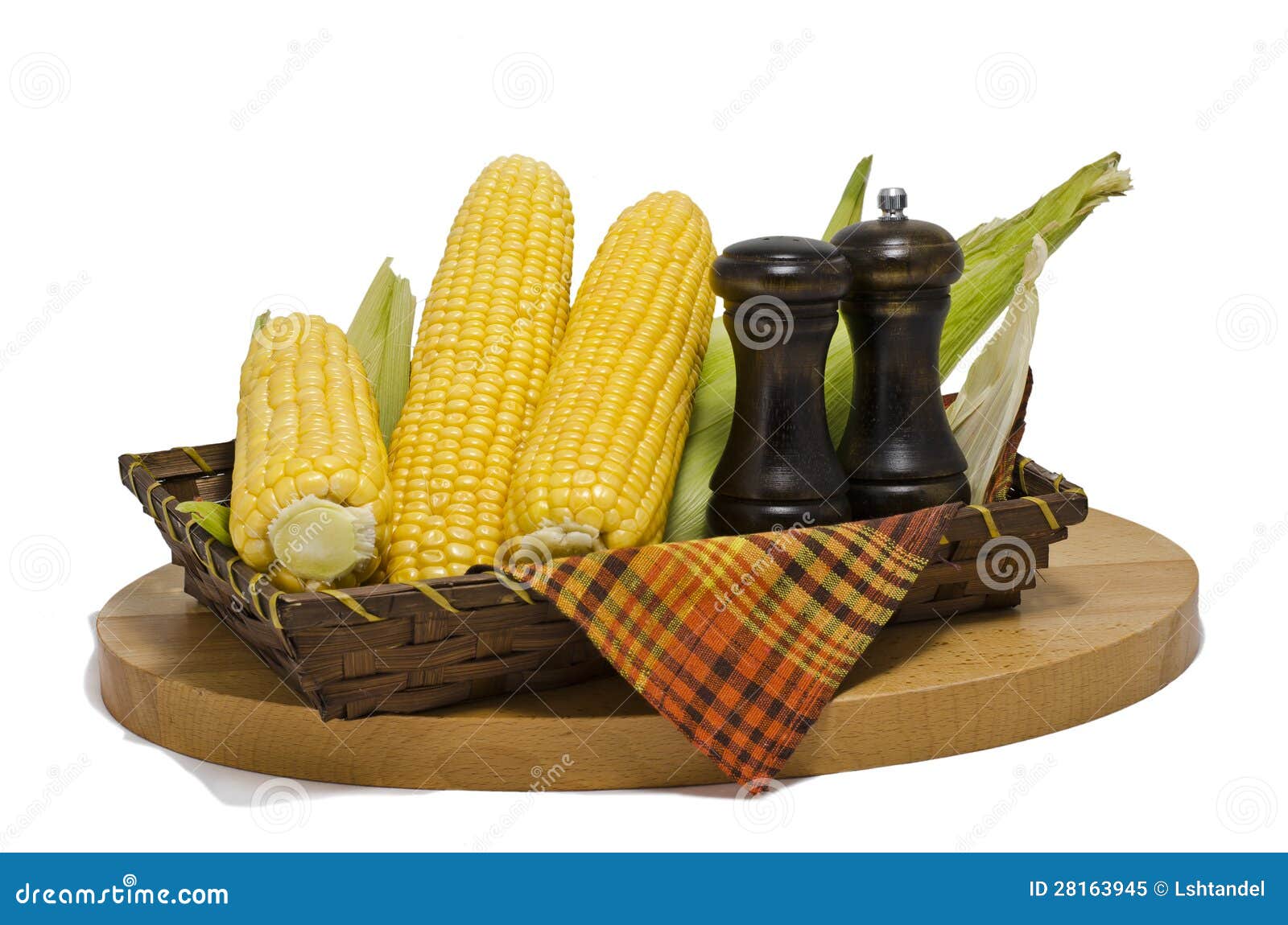 Maize cobs stock image. Image of fresh, tasty, corn, basket - 28163945