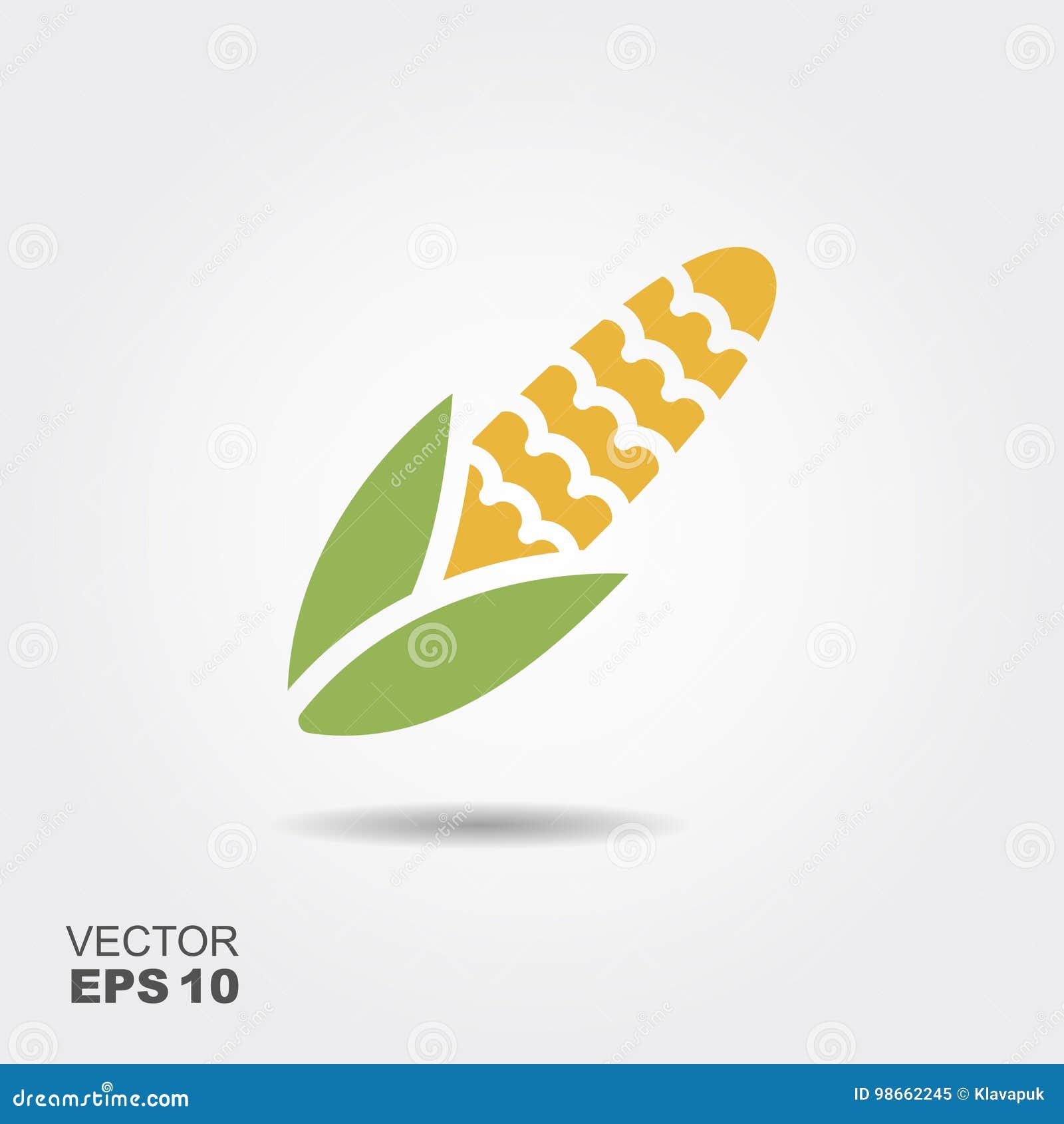 Maize, Corn Flat Icon Vector, Colorful Logo Illustration Isolated on ...