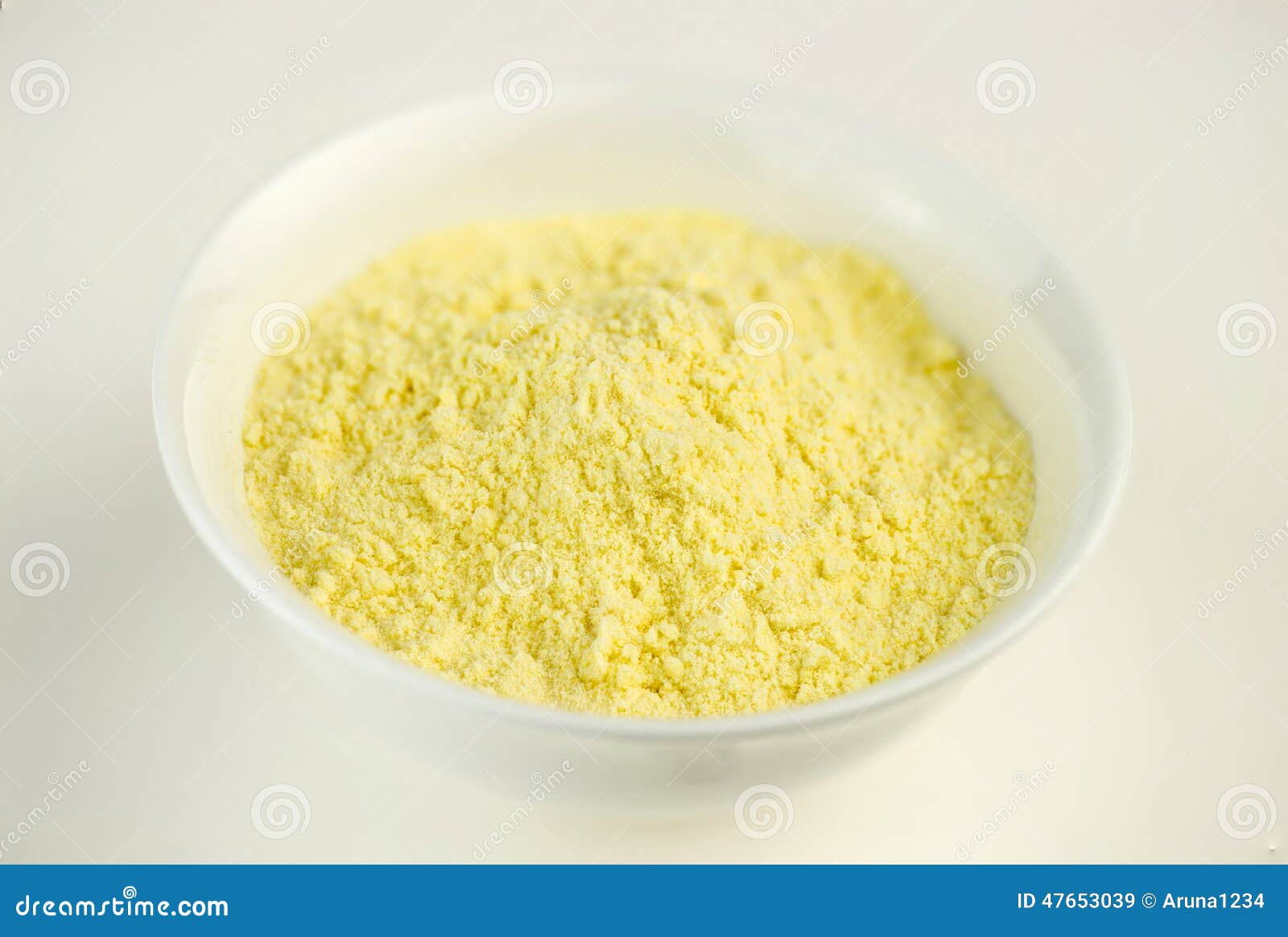 Maize Corn Flour in White Bowl Stock Image - Image of hominy, bright ...