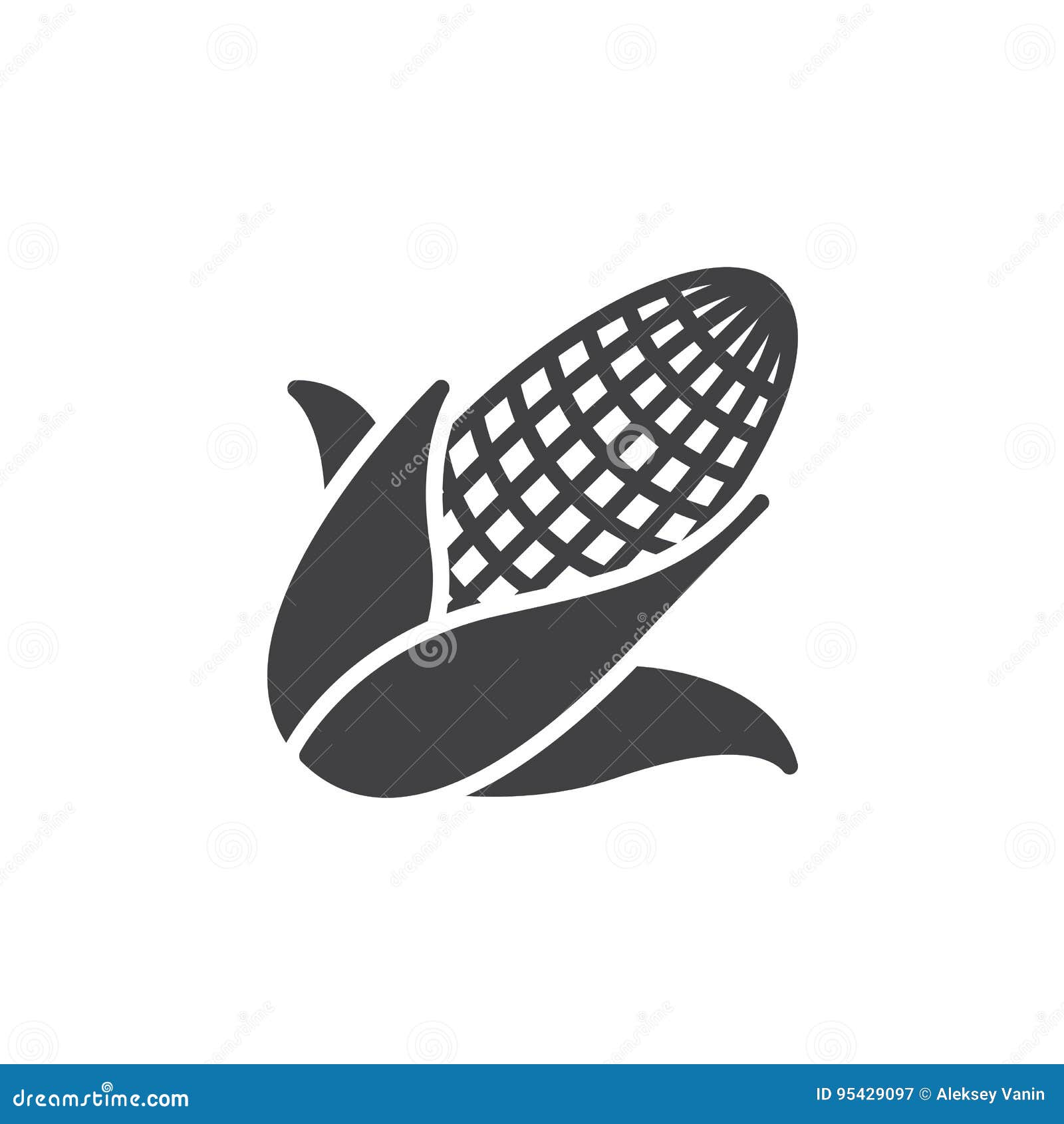 Maize, Corn Icon Vector, Filled Flat Sign, Solid Pictogram Isolated on ...