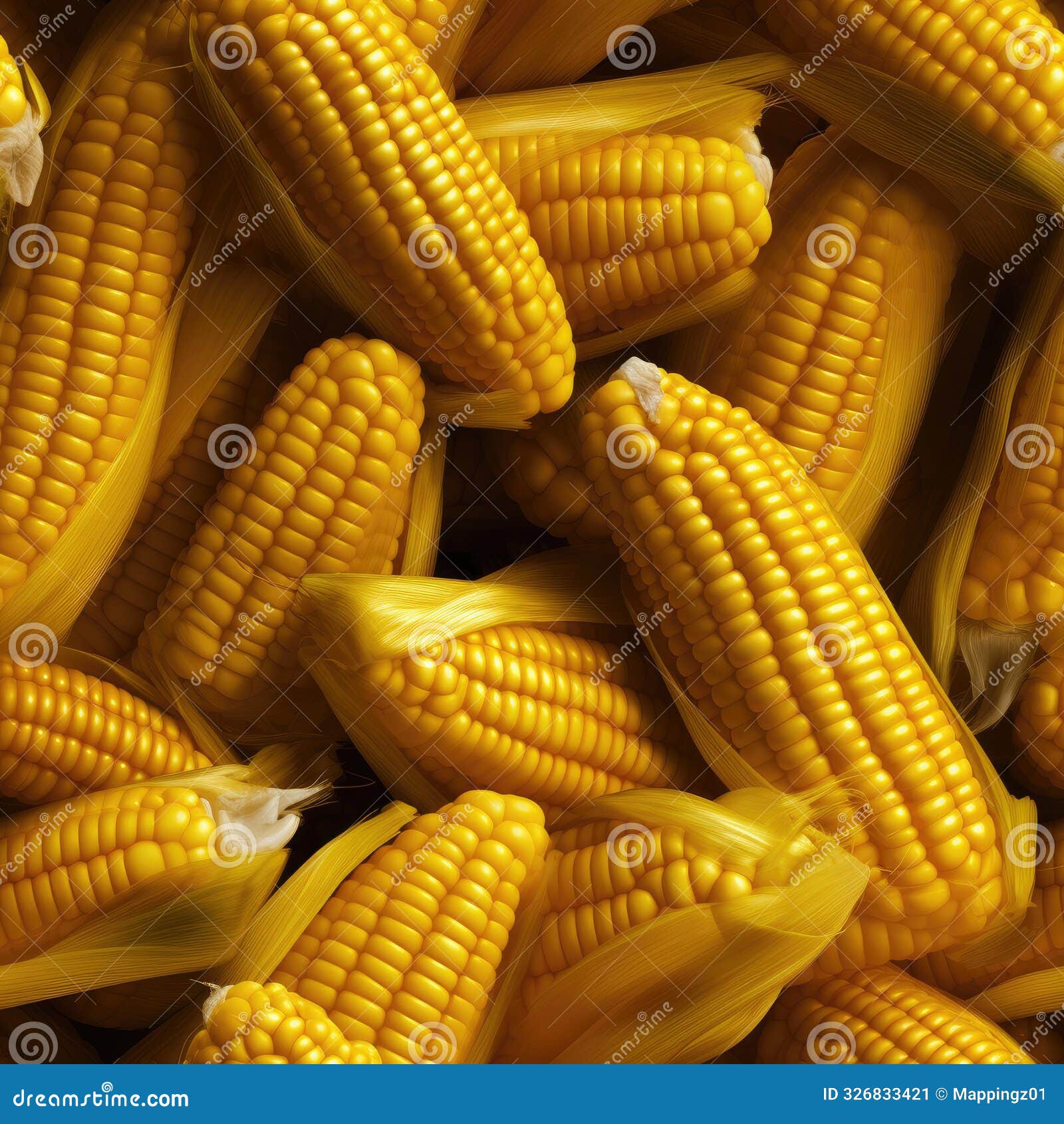 Maize Pattern Ultra Realistic Stock Illustration - Illustration of ...