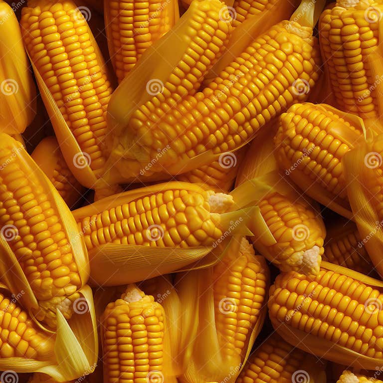 Maize Pattern Ultra Realistic Stock Illustration - Illustration of ...