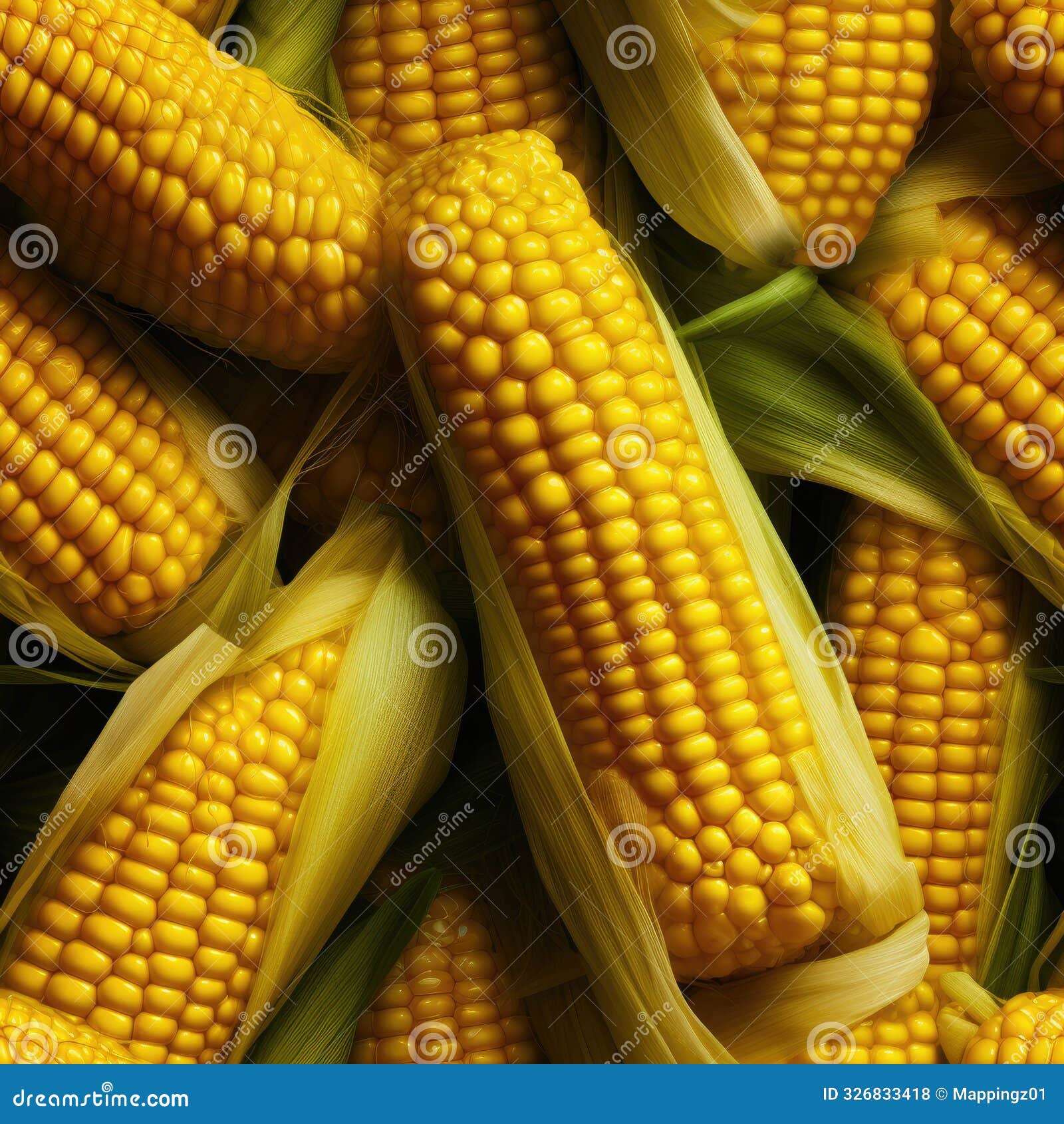 Maize Pattern Ultra Realistic Stock Illustration - Illustration of ...