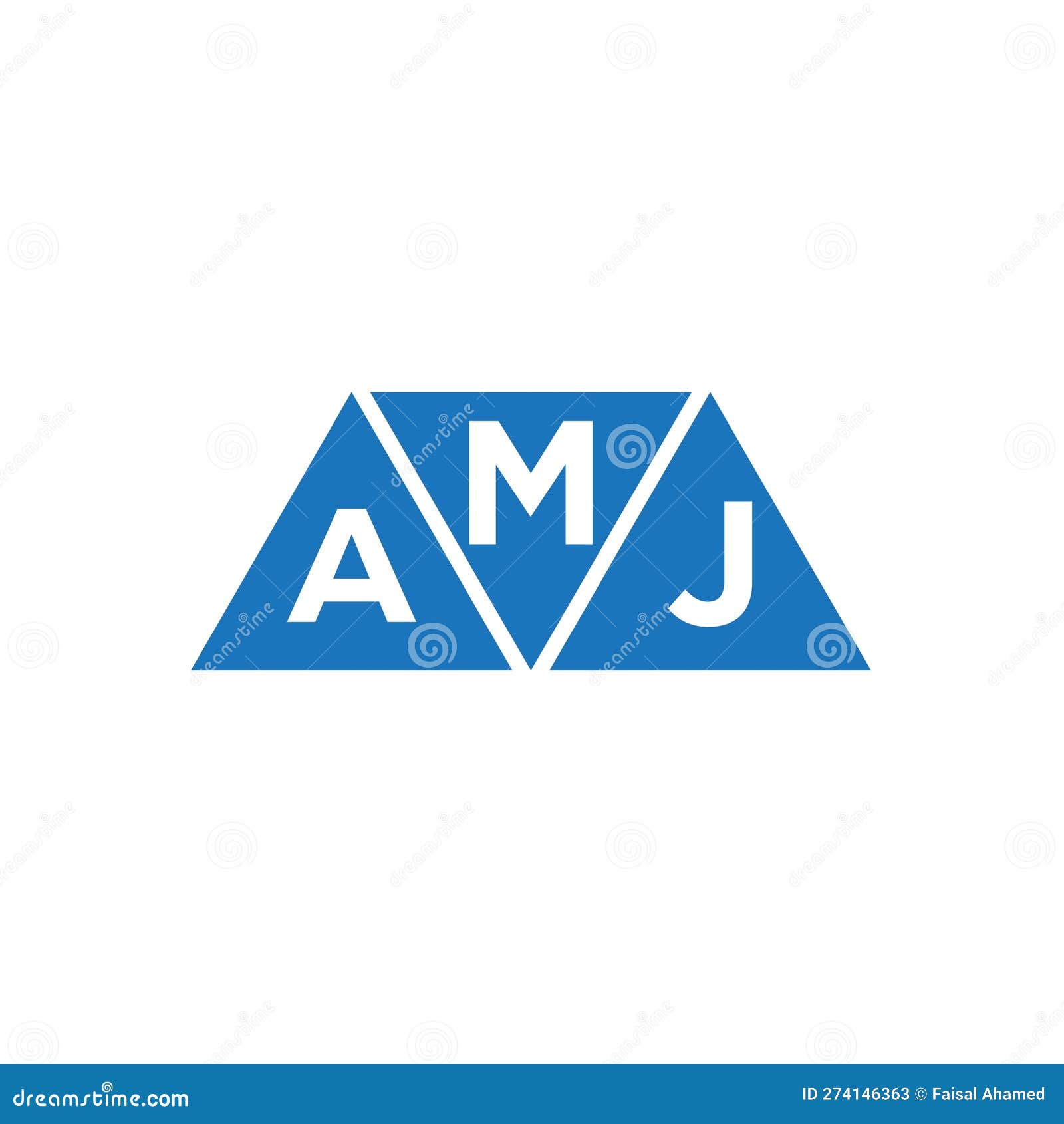 MAJ Abstract Initial Logo Design on White Background. MAJ Creative ...