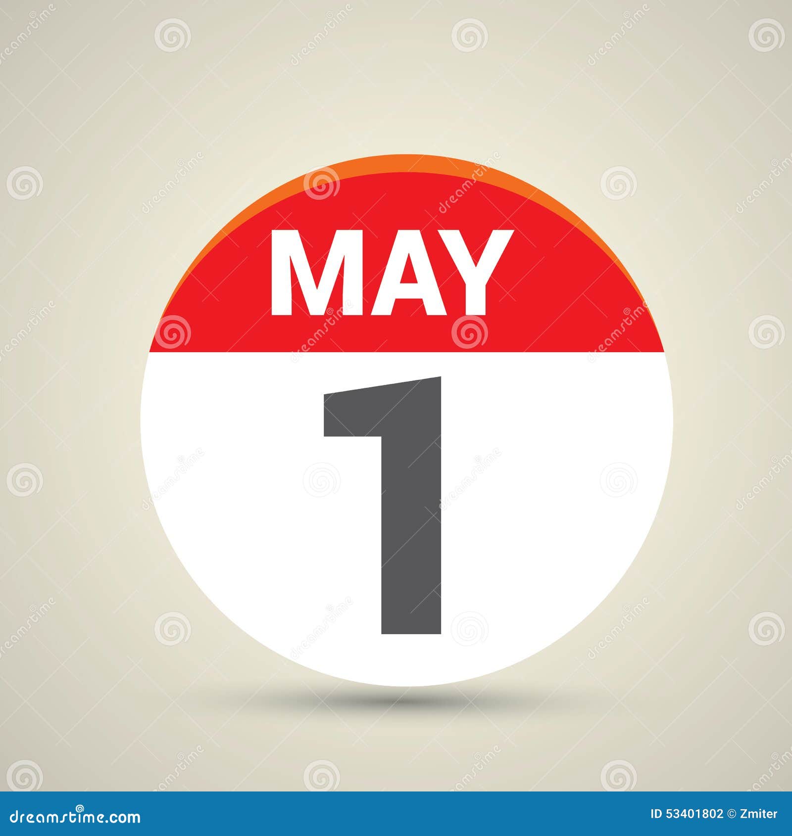 Maj Dag 1 St Kan Calendar Symbolen Vektor Illustrationer - Illustration ...