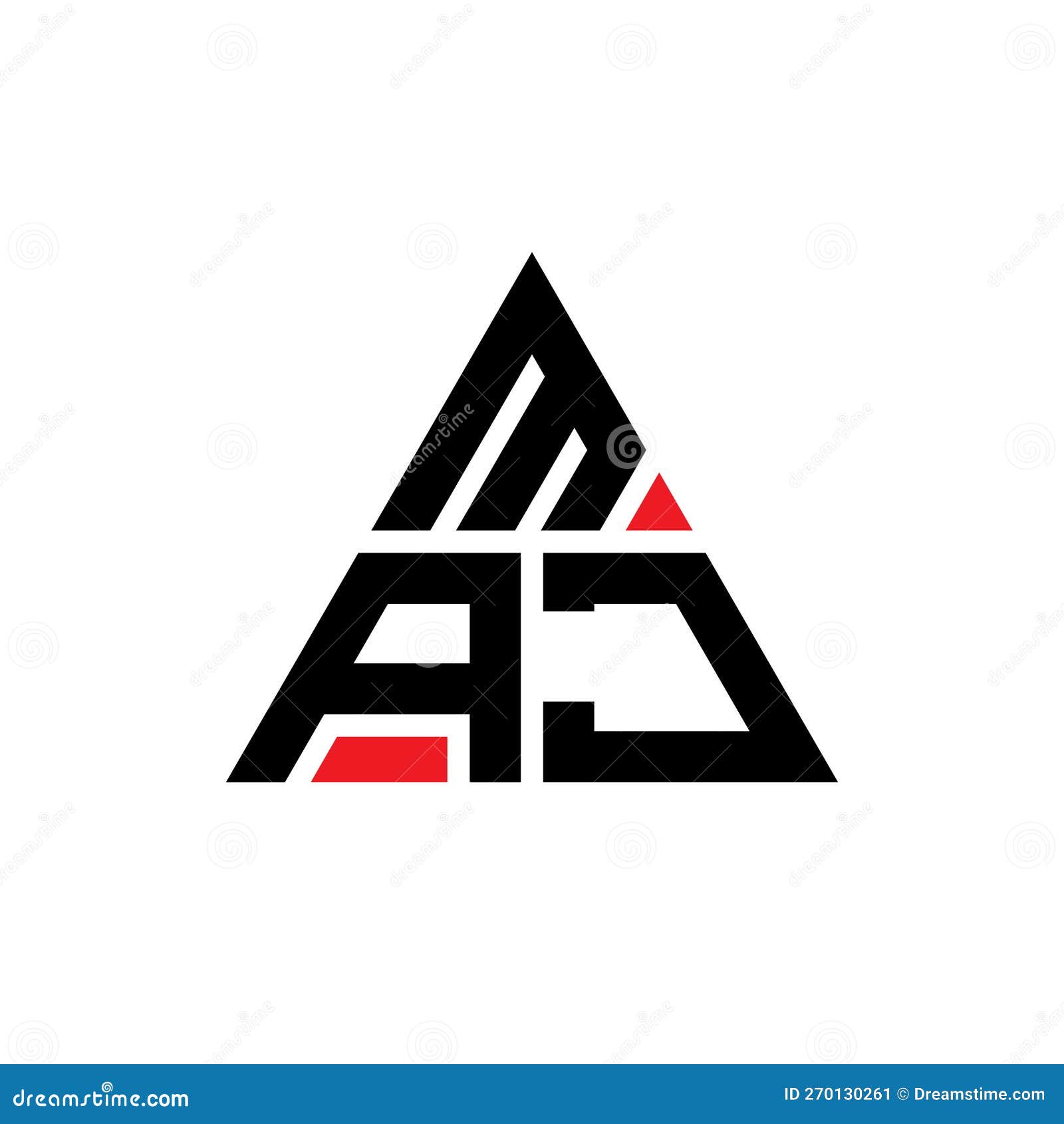 MAJ Triangle Letter Logo Design with Triangle Shape. MAJ Triangle Logo ...