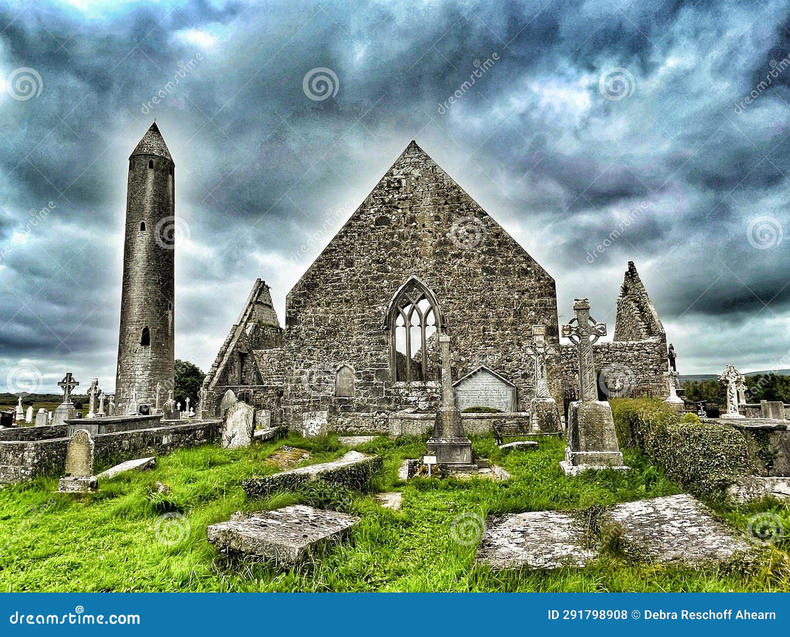 Majestic 7th Century Monastic Site in Gort, Co. Galway Stock Photo ...