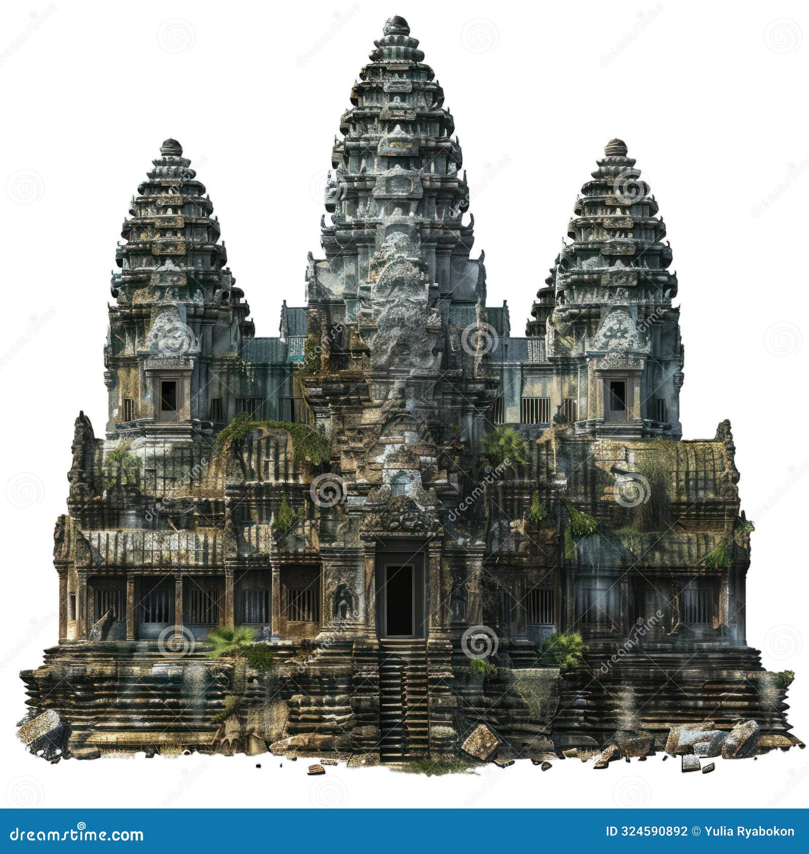 Majestic Ancient Temples on Transparent Background Stock Photo - Image ...