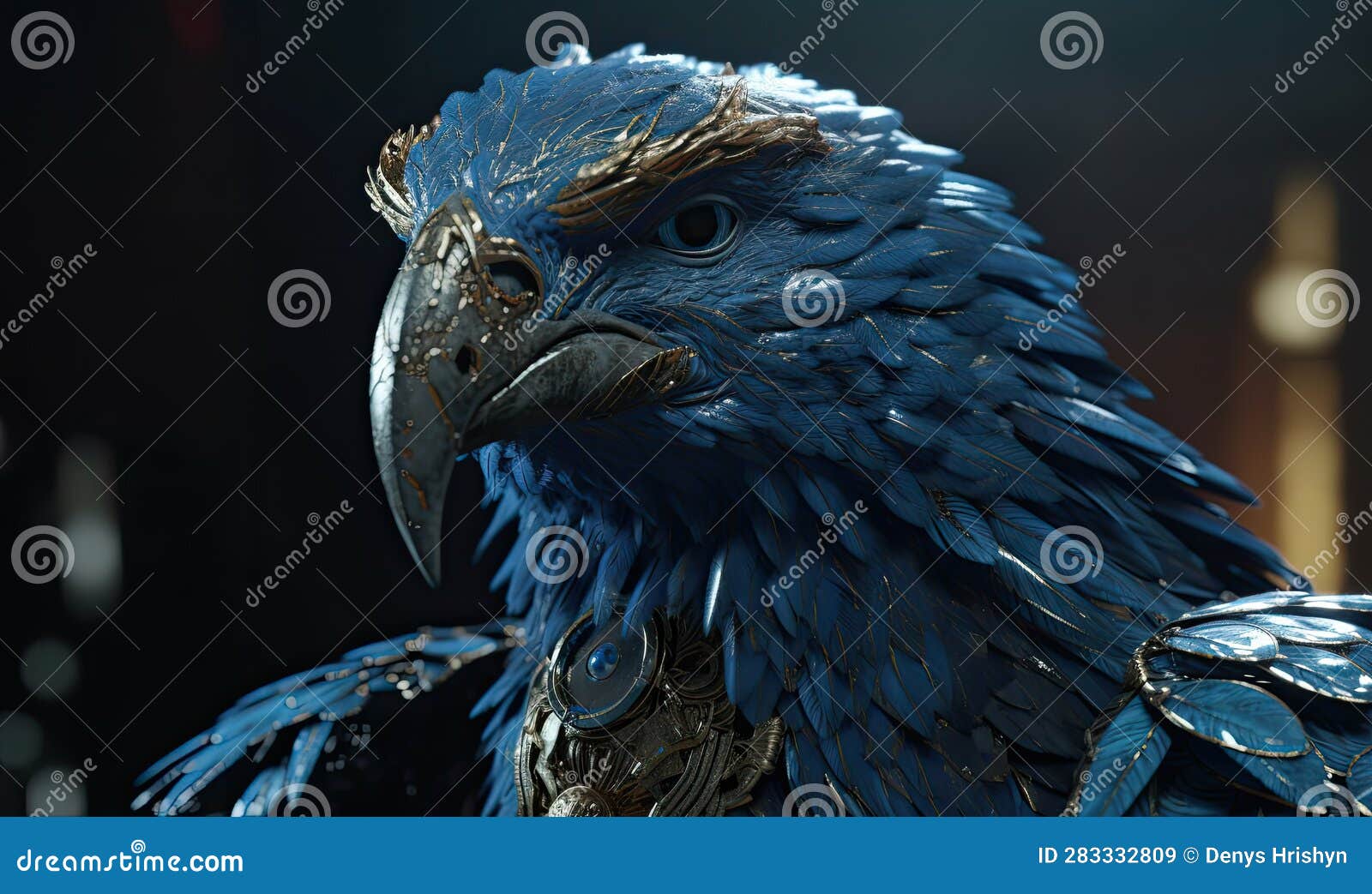 The Majestic Anthropomorphic Eagle Stands Tall Adorned in Formidable ...