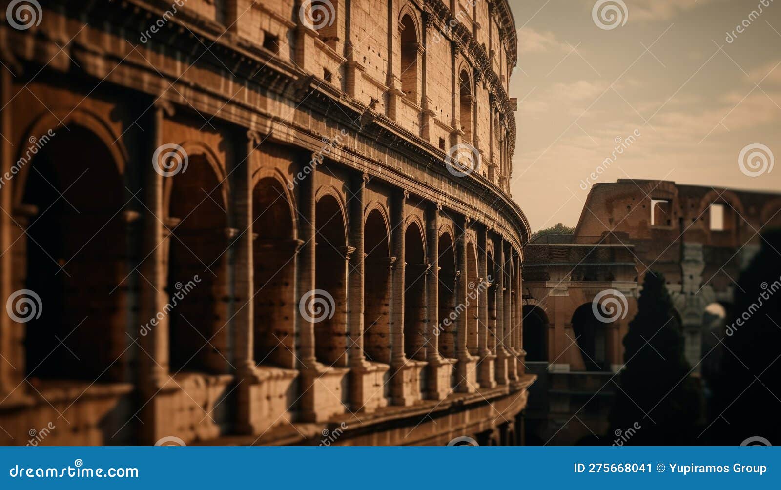 Majestic Arches And Columns Of Ancient Ruins Generated By AI Royalty ...