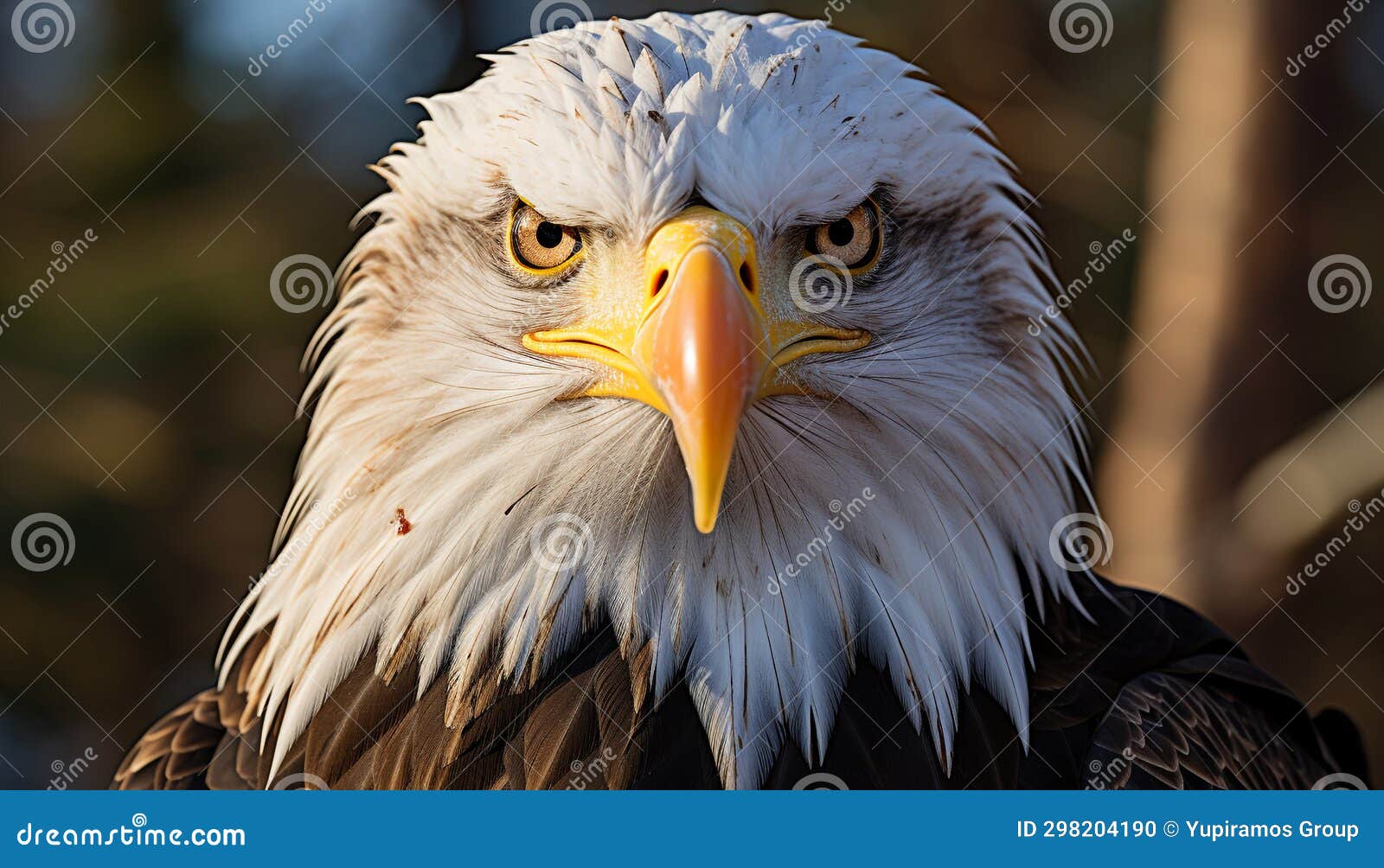 Majestic Bald Eagle Perching, Staring with Strength and Freedom ...