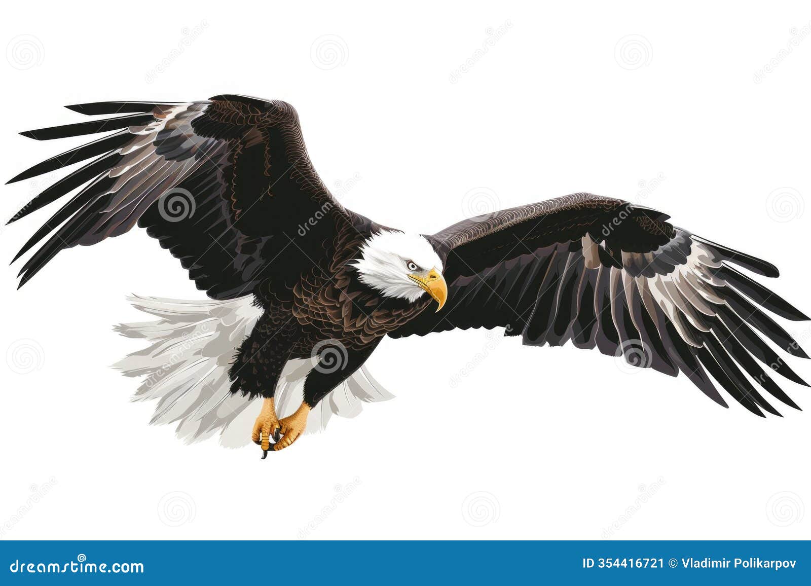 Majestic Bald Eagle Soaring through the Sky, Perfect for Nature-themed ...