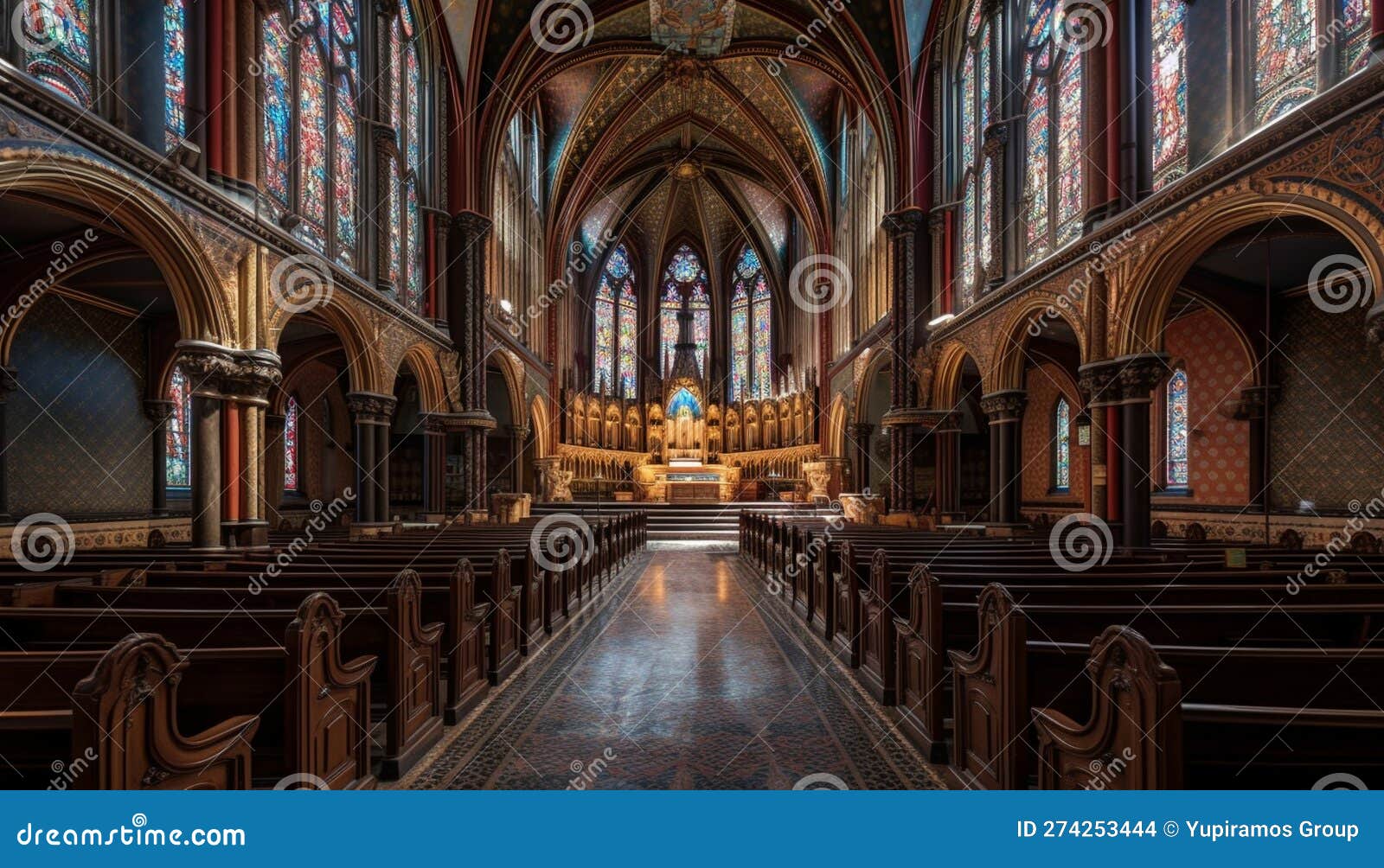 This Majestic Basilica Showcases Ancient Gothic Architecture Generated ...