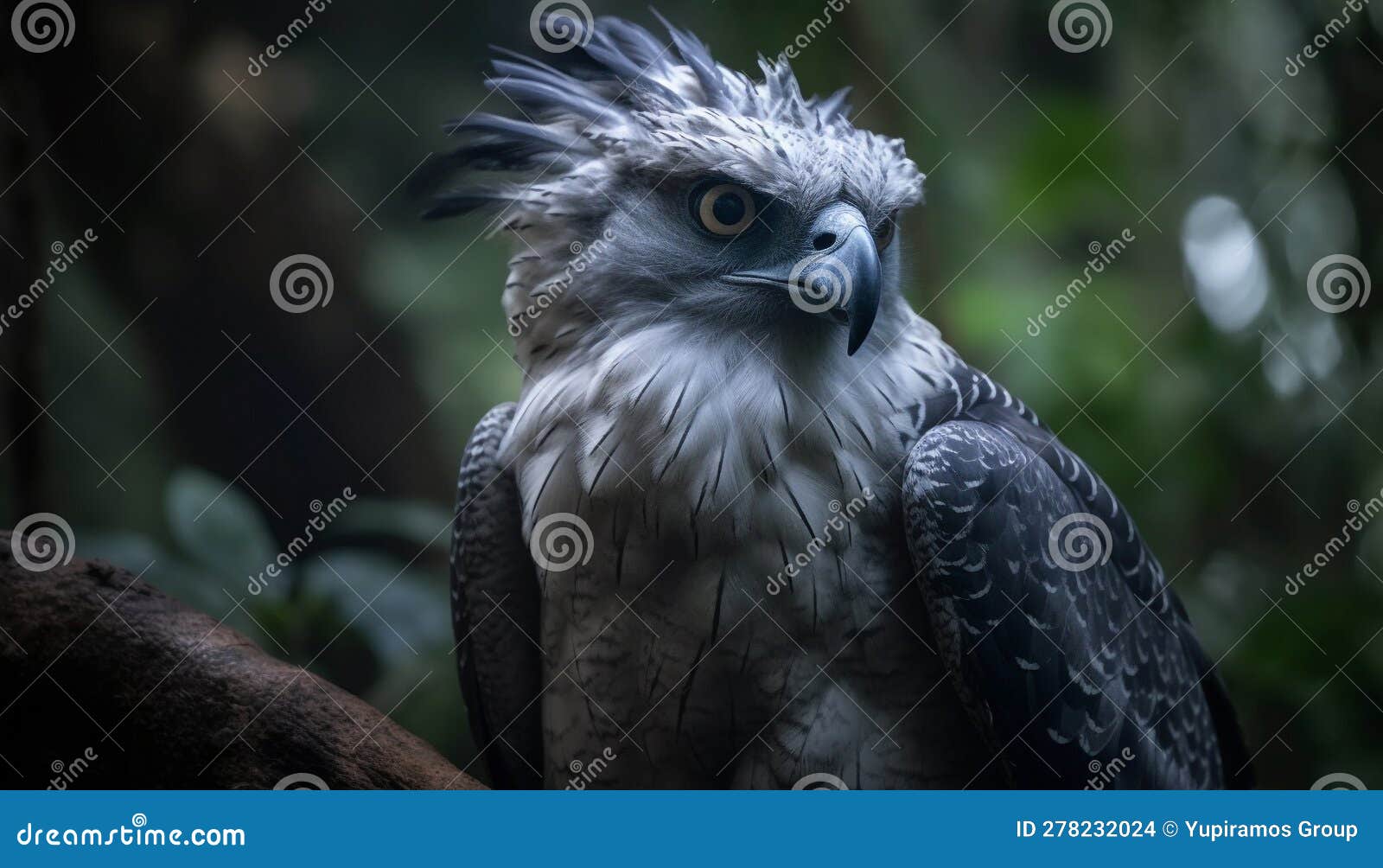 Majestic Bird of Prey Perching on Branch Generated by AI Stock Photo ...