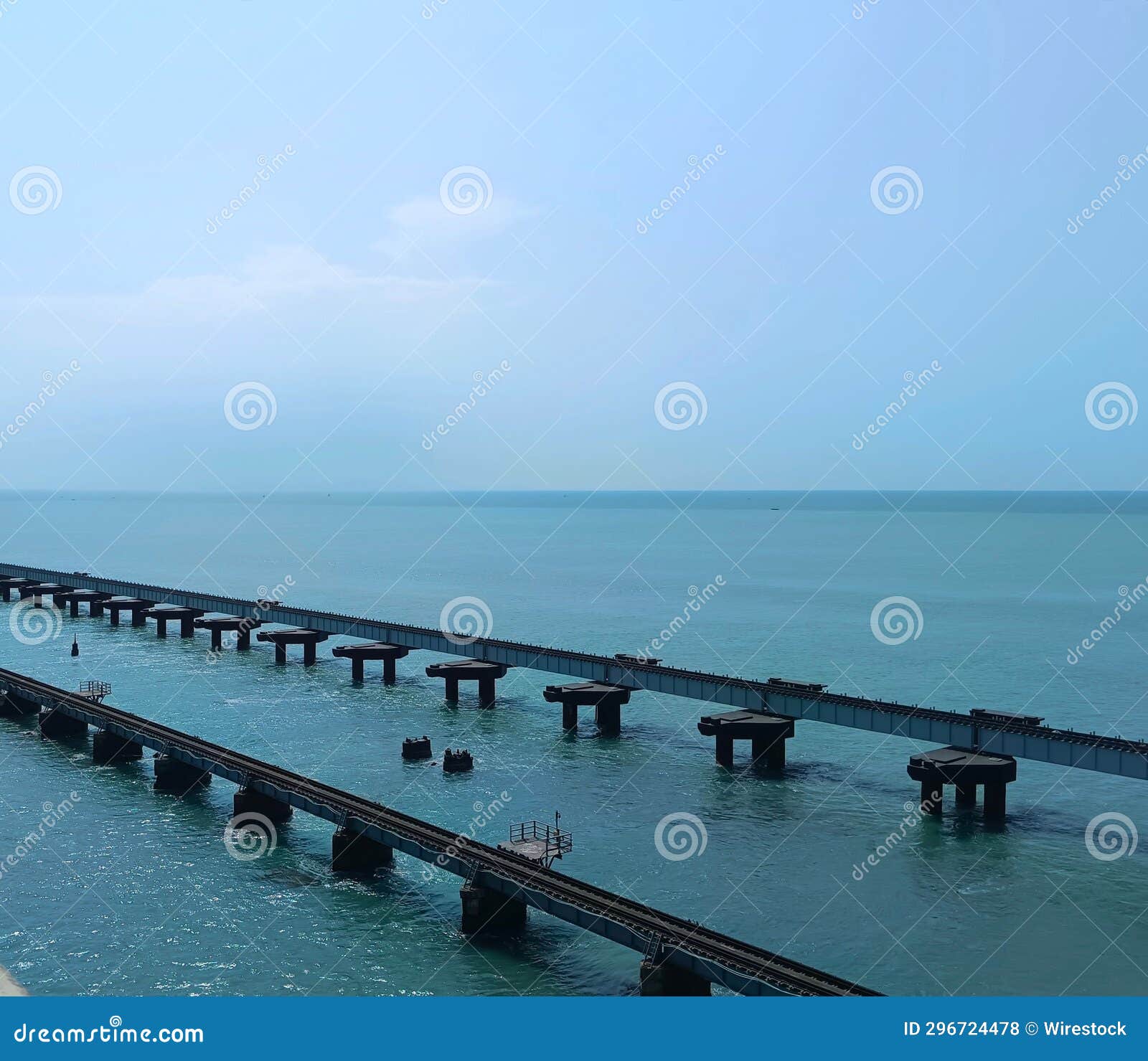 Majestic Bridge Spanning the Ocean, Providing a Stunning View of the ...