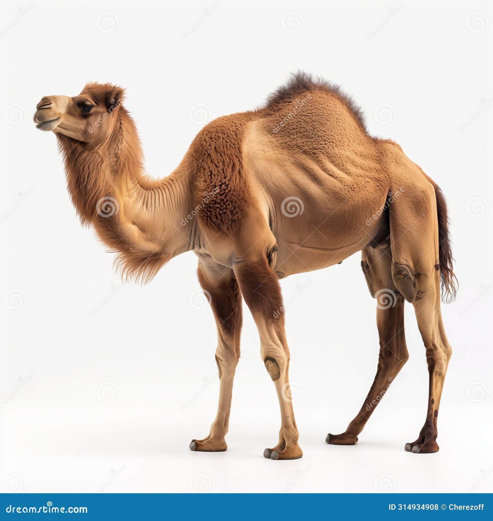 Majestic Camel on White Background Stock Photo - Image of endurance ...