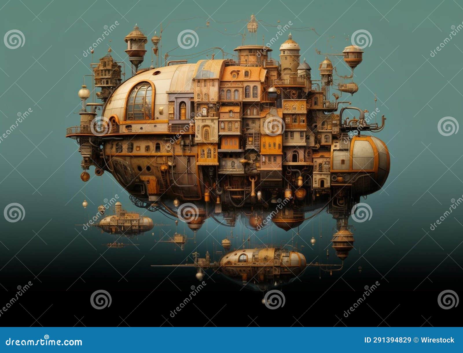 An Artistic Castle that Has Many Windows and a Lot of Turrets Stock ...