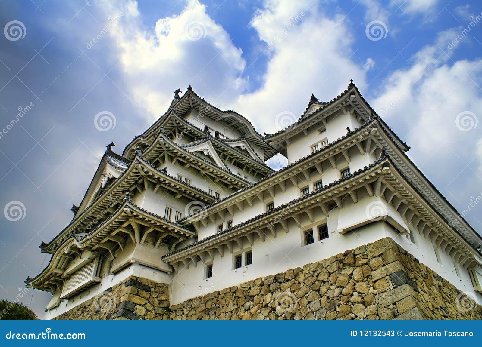 Majestic Castle of Himeji in Japan. Stock Image - Image of defence ...