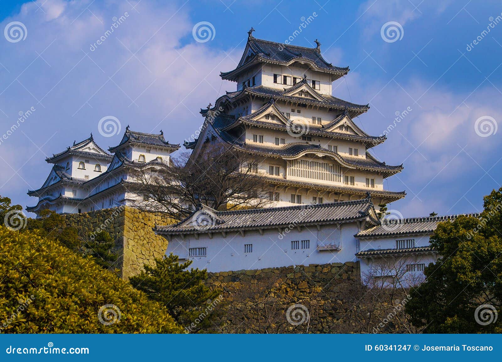 Majestic Castle of Himeji in Japan Stock Image - Image of symbol ...