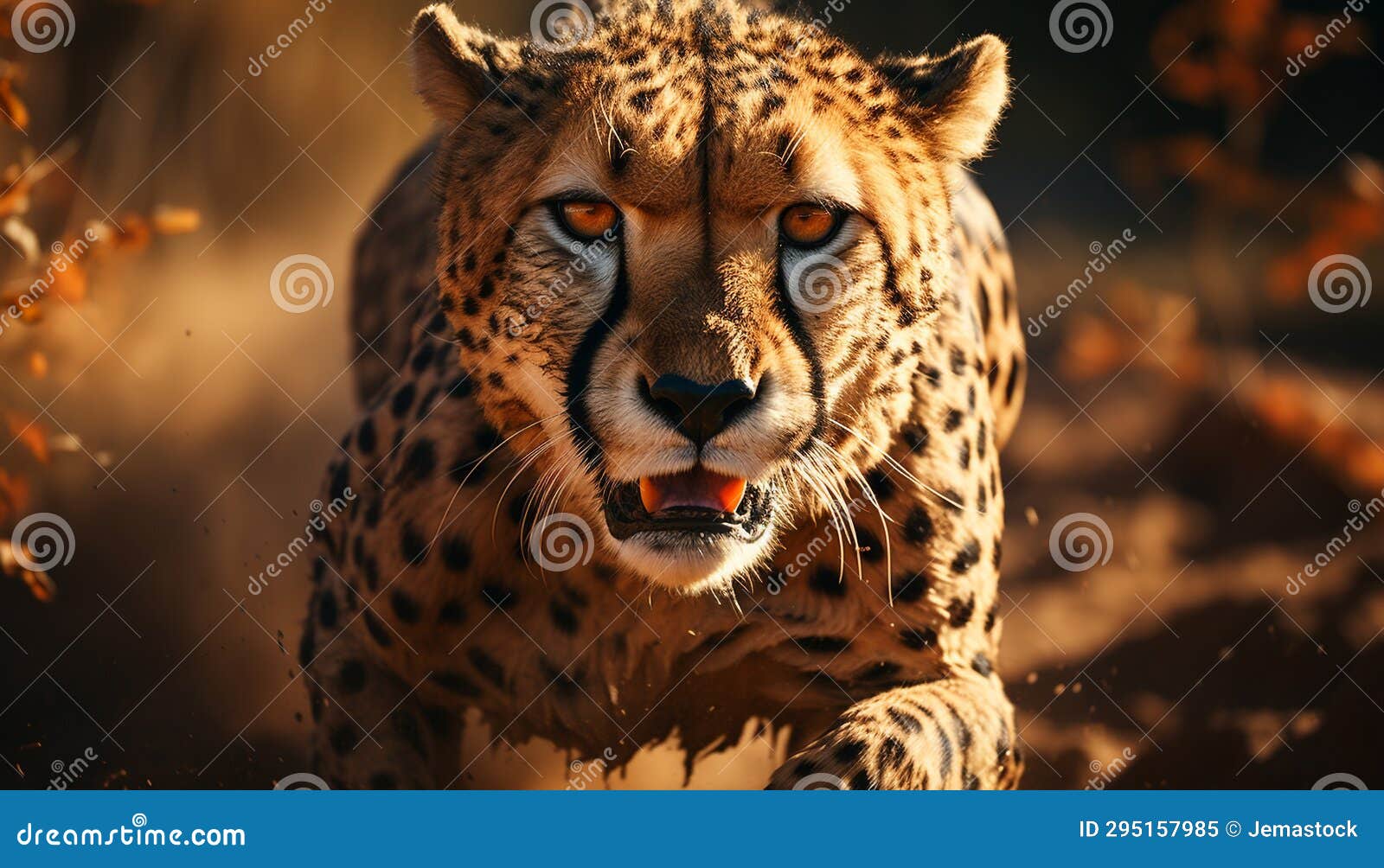 Majestic Cheetah Walking in the Wilderness, Staring at Night Generated ...