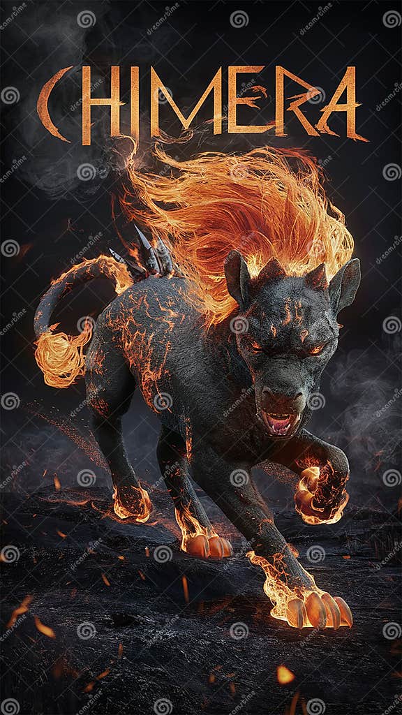 A Majestic Chimera Creature, Blending the Forms of Different Mythical ...