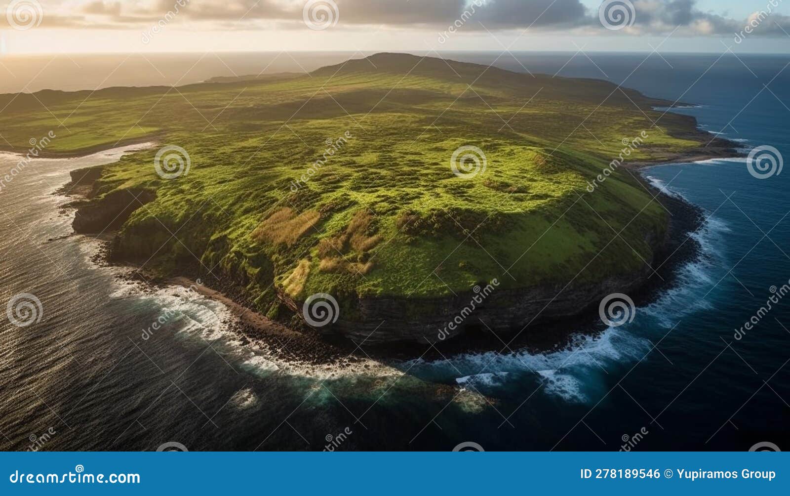 Majestic Coastline, High Up, Drone Viewpoint Generated by AI Stock ...