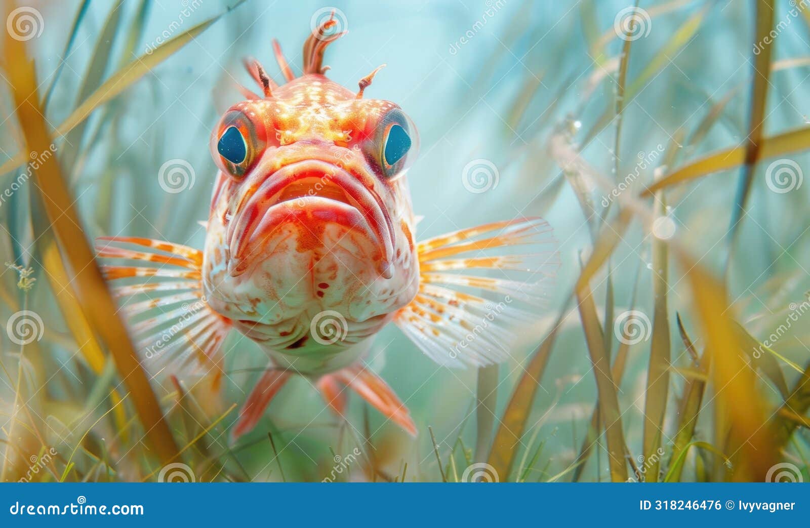 Majestic Cockerel Fish in Habitat Stock Photo - Image of wildlife ...