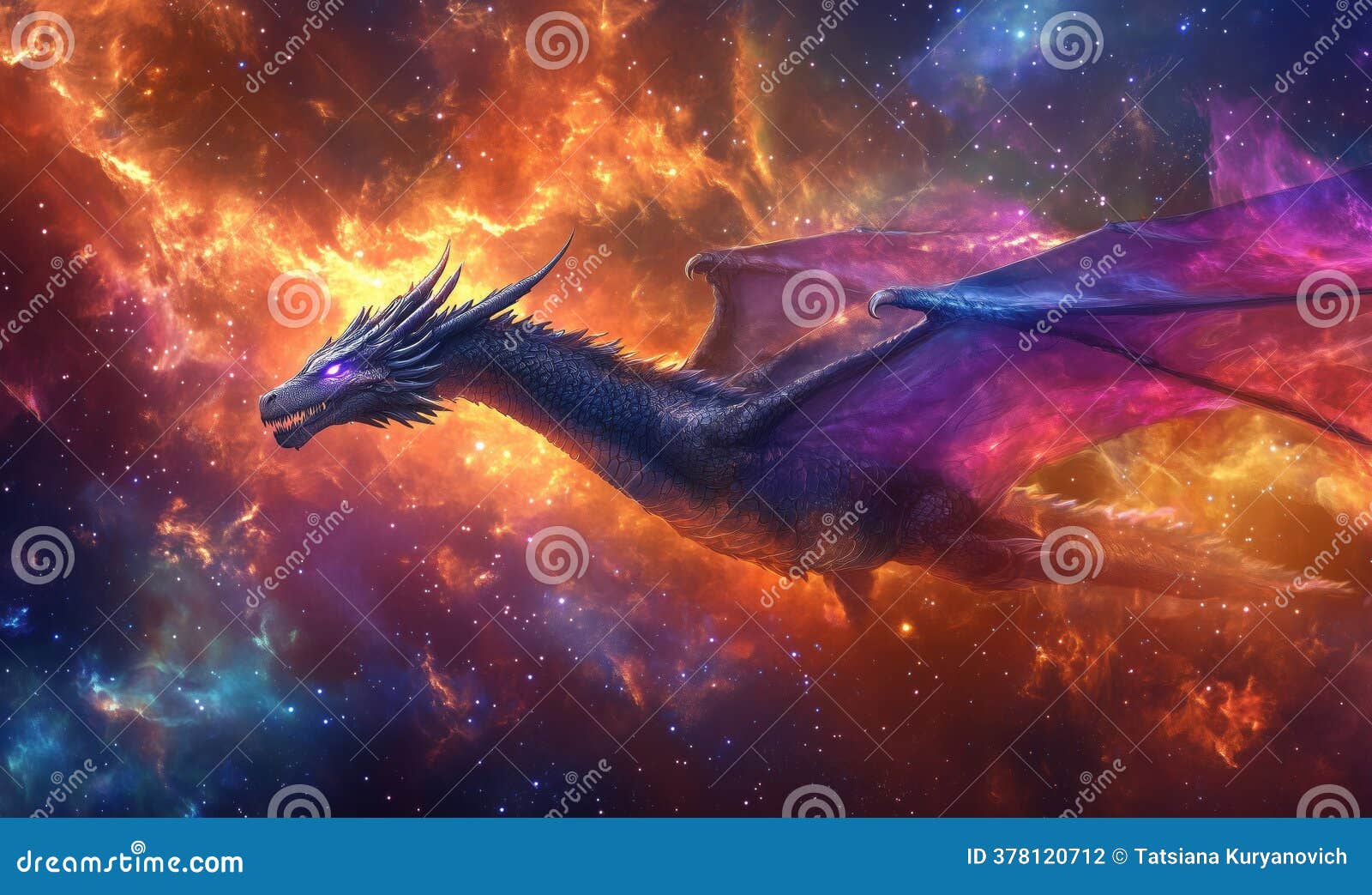 A Majestic Cosmic Ocean With Swirling Waves And Starry Skies, Merging ...