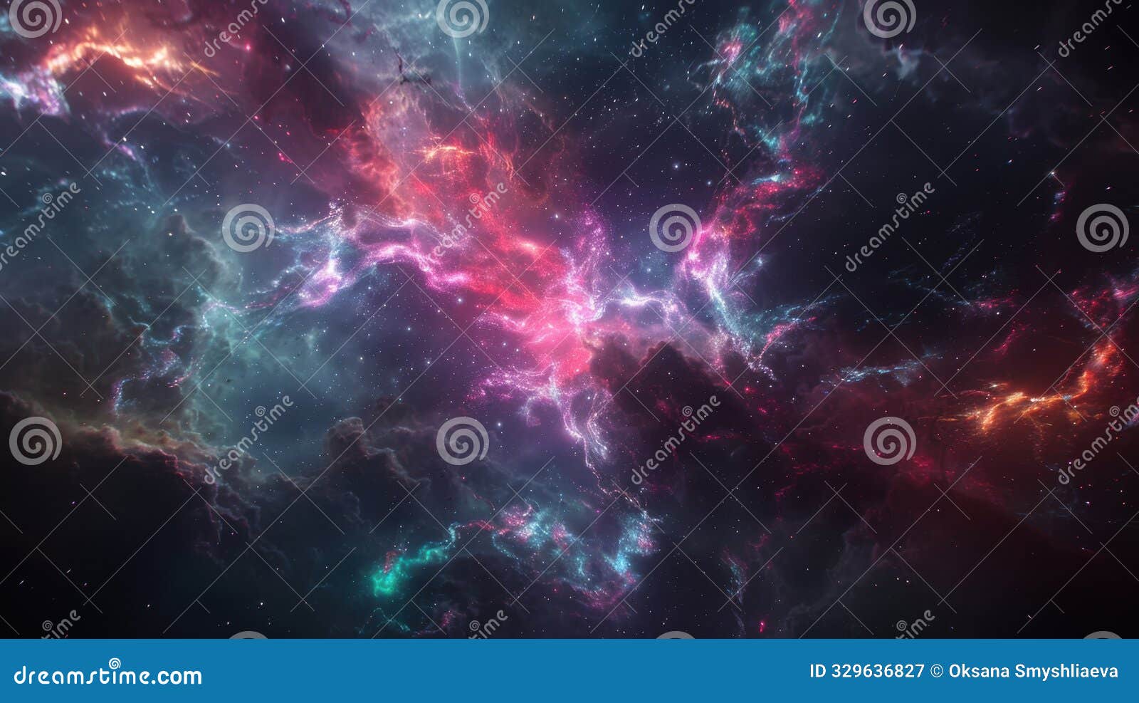 Majestic Cosmic Phenomenon, Ethereal Nebula, And Star Formation. A ...