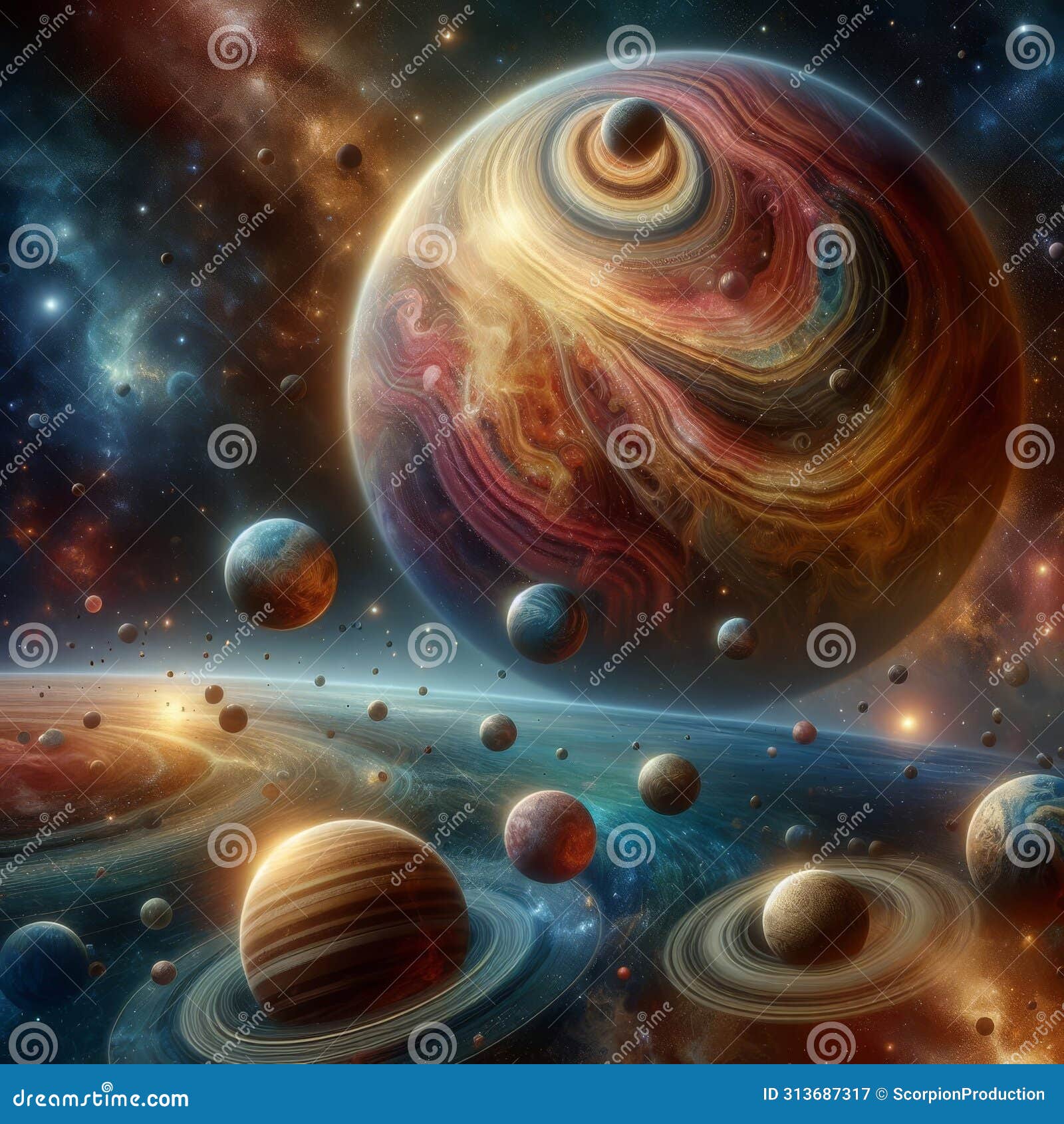 Majestic Cosmic Vortex stock image. Image of abstract - 313687317