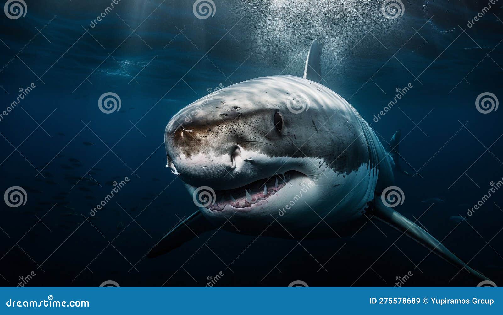 Majestic Dolphin Portrait, Sharp Teeth in Motion Generated by AI Stock ...