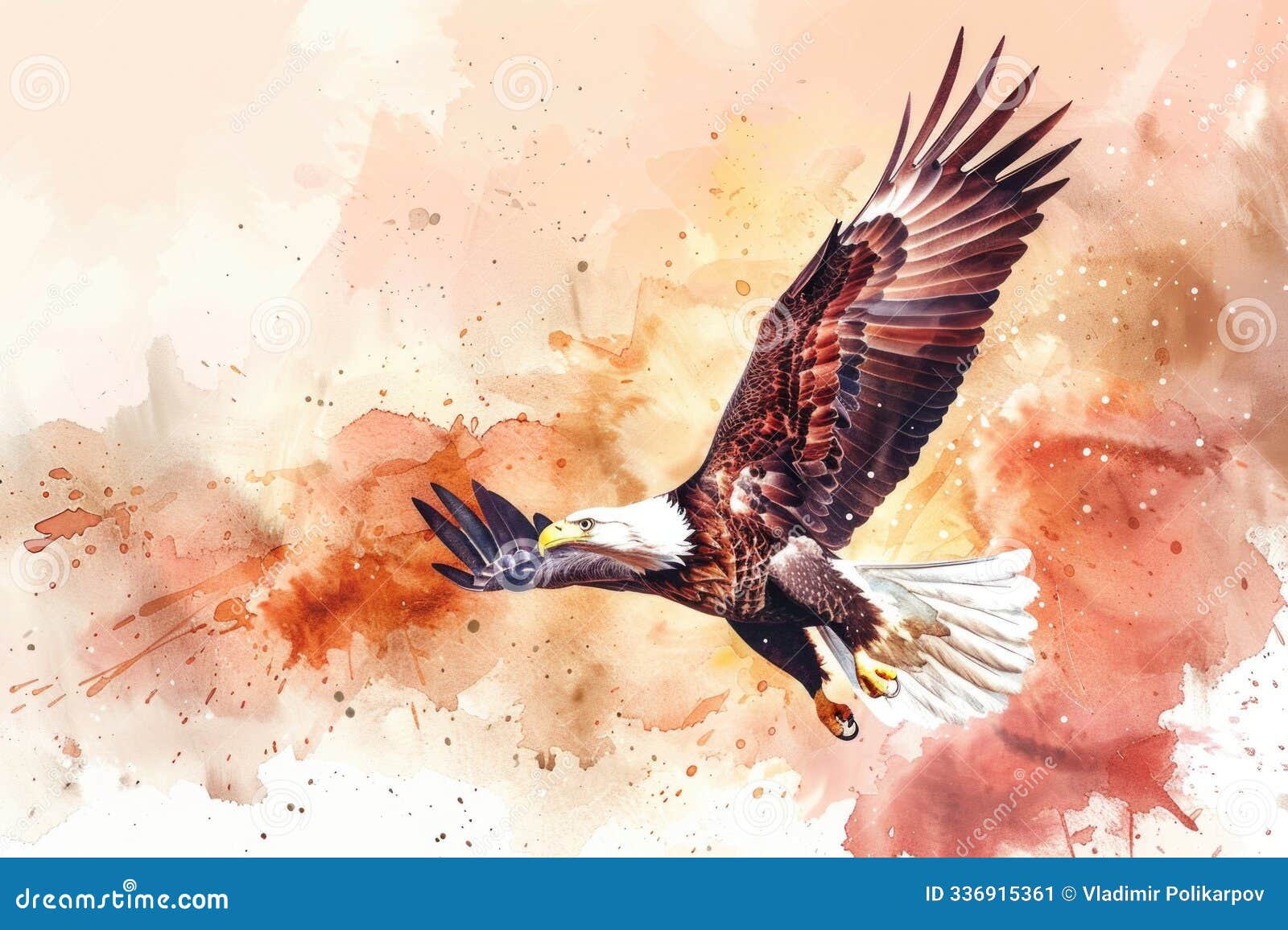 A Majestic Eagle Soaring through the Sky Stock Image - Image of ...
