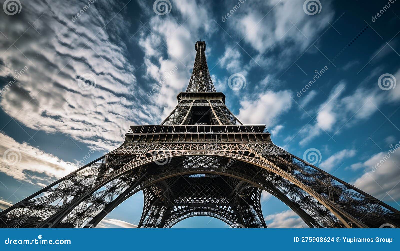 Majestic Eiffel Tower Stands Tall at Dusk Generated by AI Stock ...