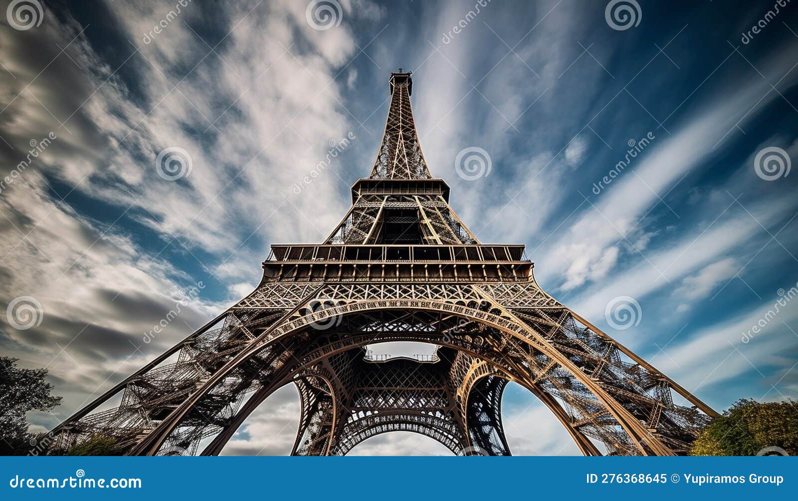 Majestic Eiffel Tower Stands Tall in Paris Generated by AI Stock Image ...