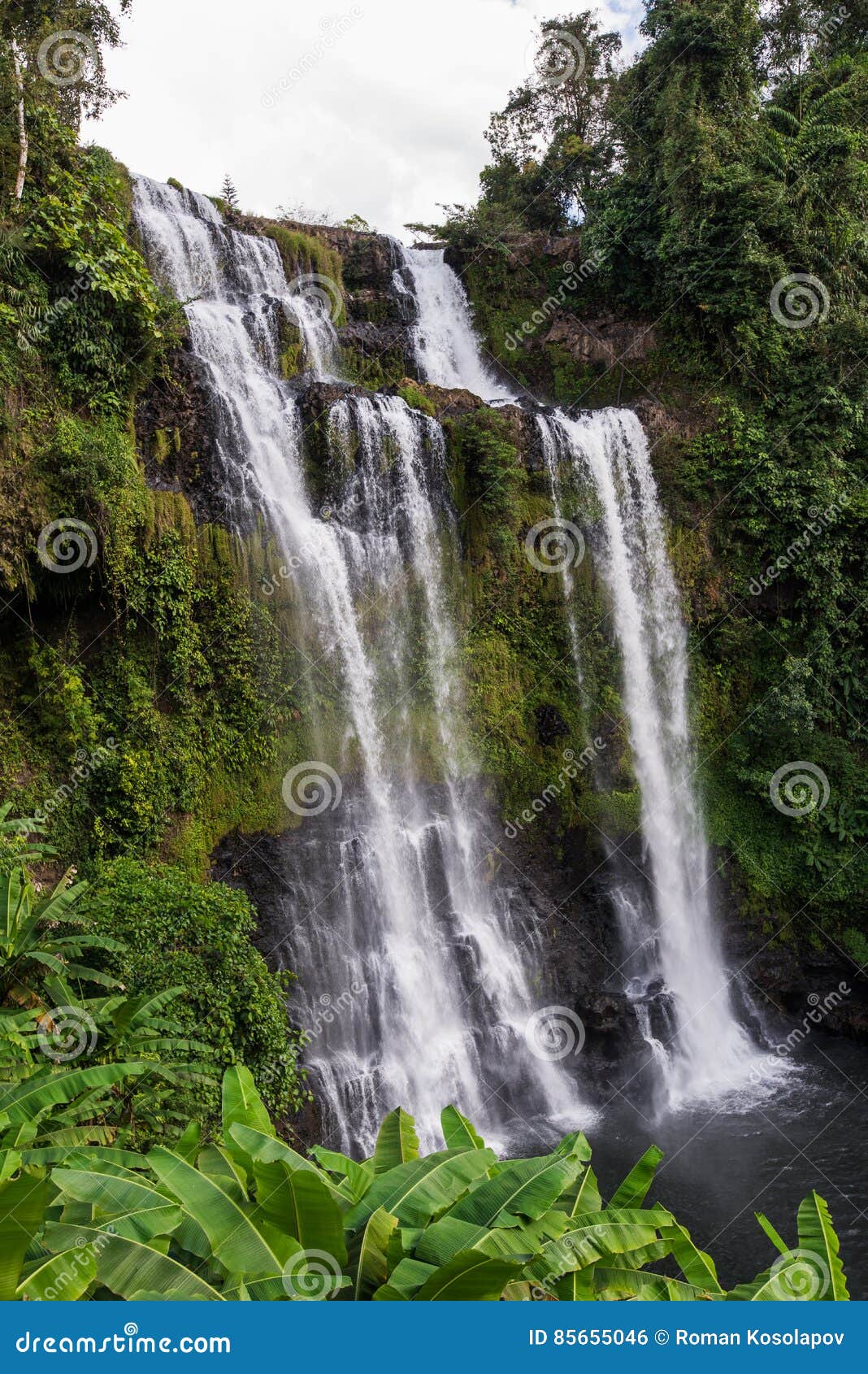 Majestic Hidden Waterfall in Natural Landscape Stock Photo - Image of ...