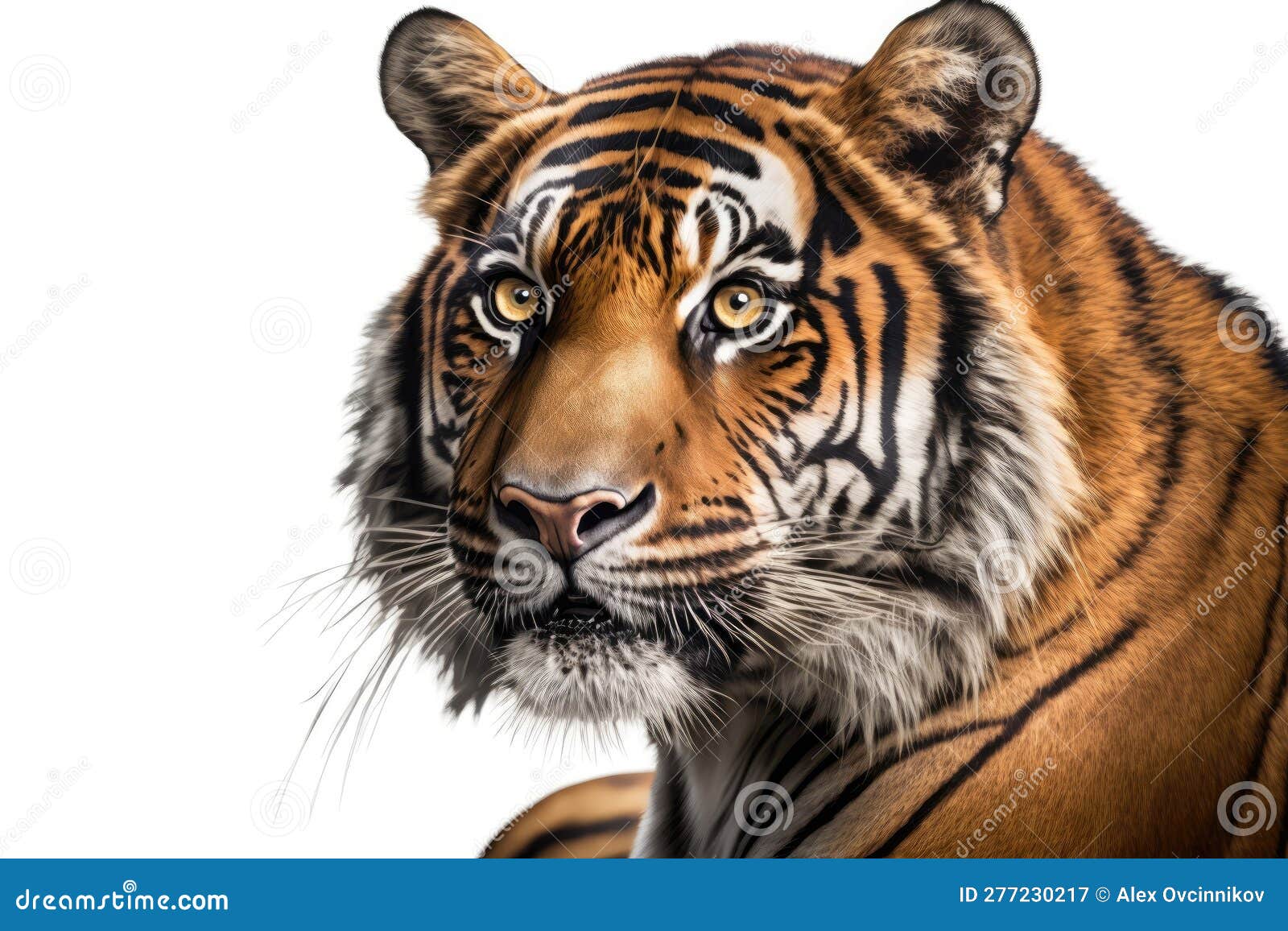 Majestic Indian Tiger on White Background for Posters and Web. Stock ...