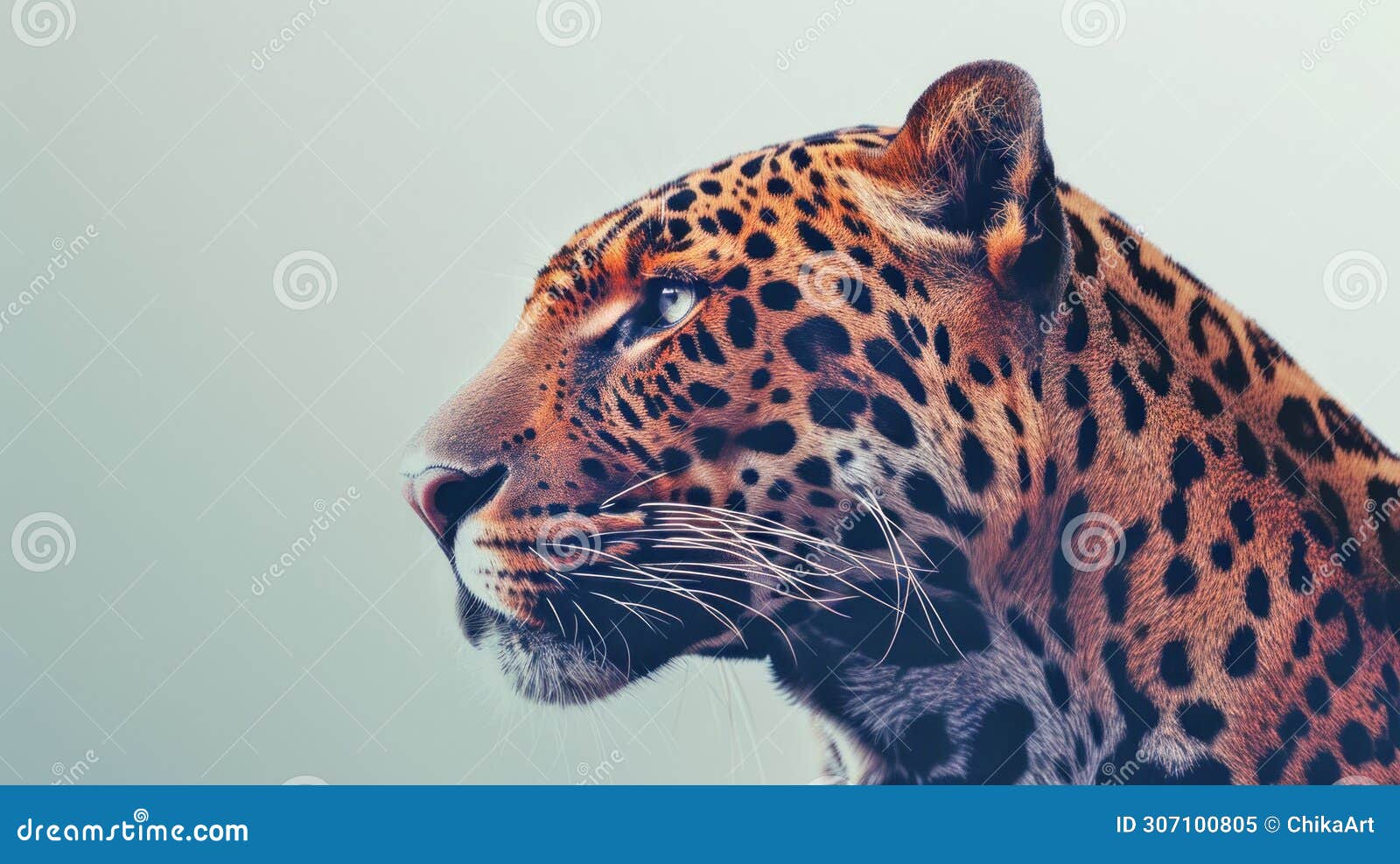 Majestic Jaguar Profile. Copy Space. AI Generated Stock Illustration ...