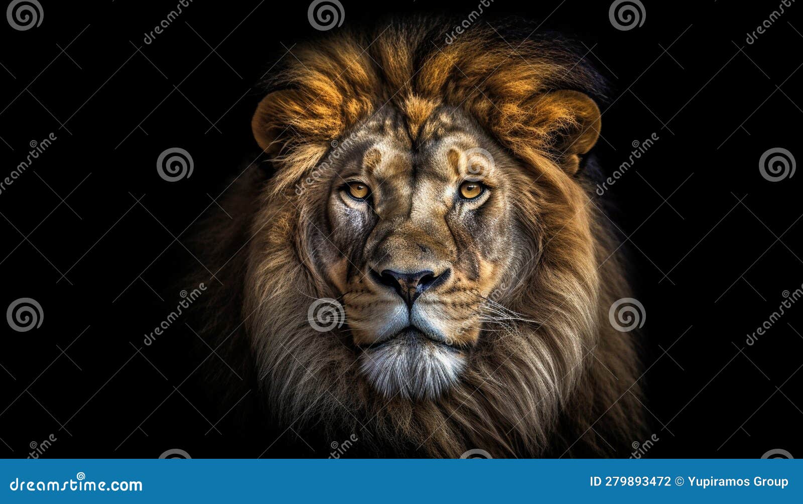 Majestic Lion Staring with Aggression, Showcasing Strength and Beauty ...