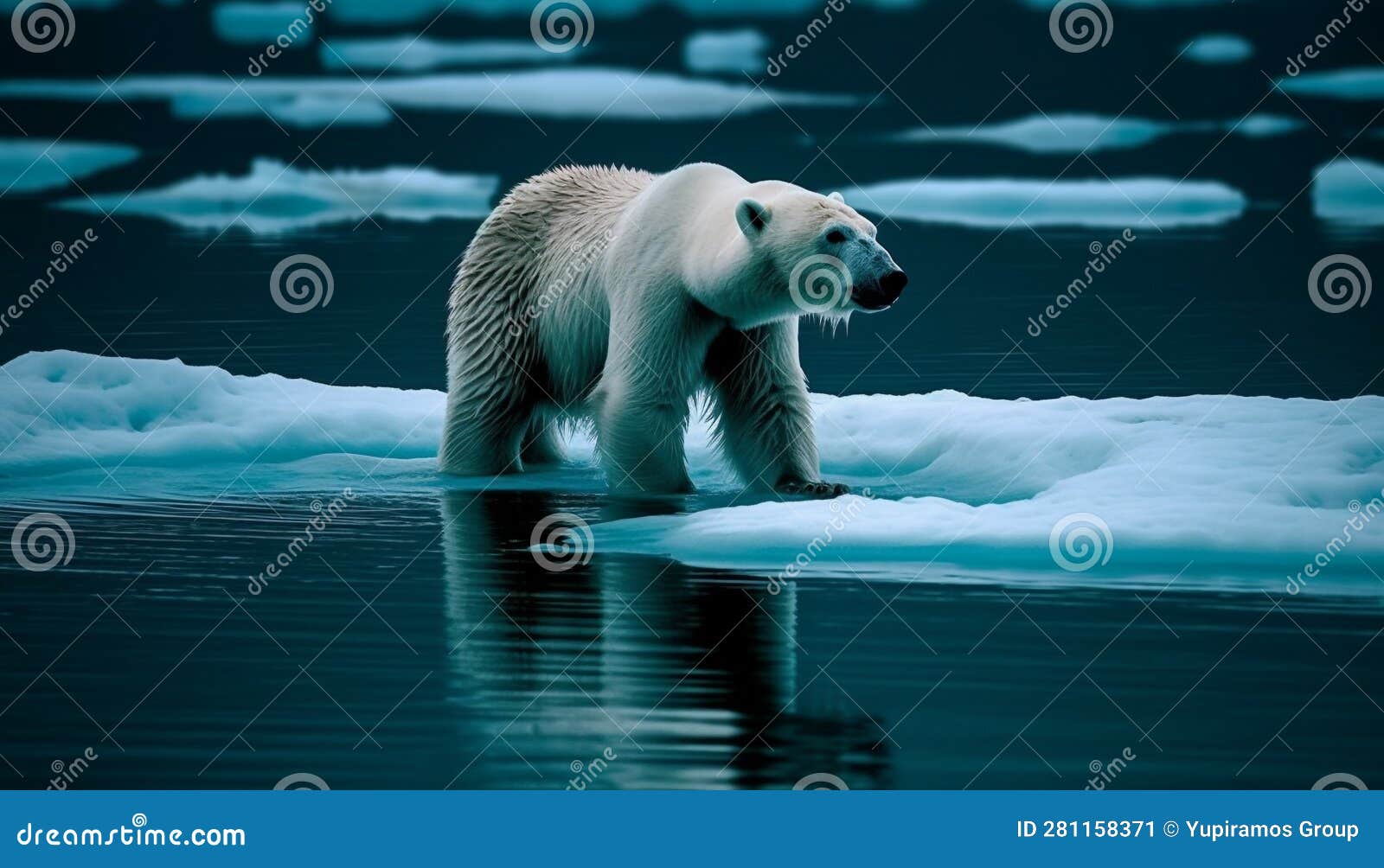 Majestic Mammal Floating on Ice Floe in Tranquil Arctic Wilderness ...