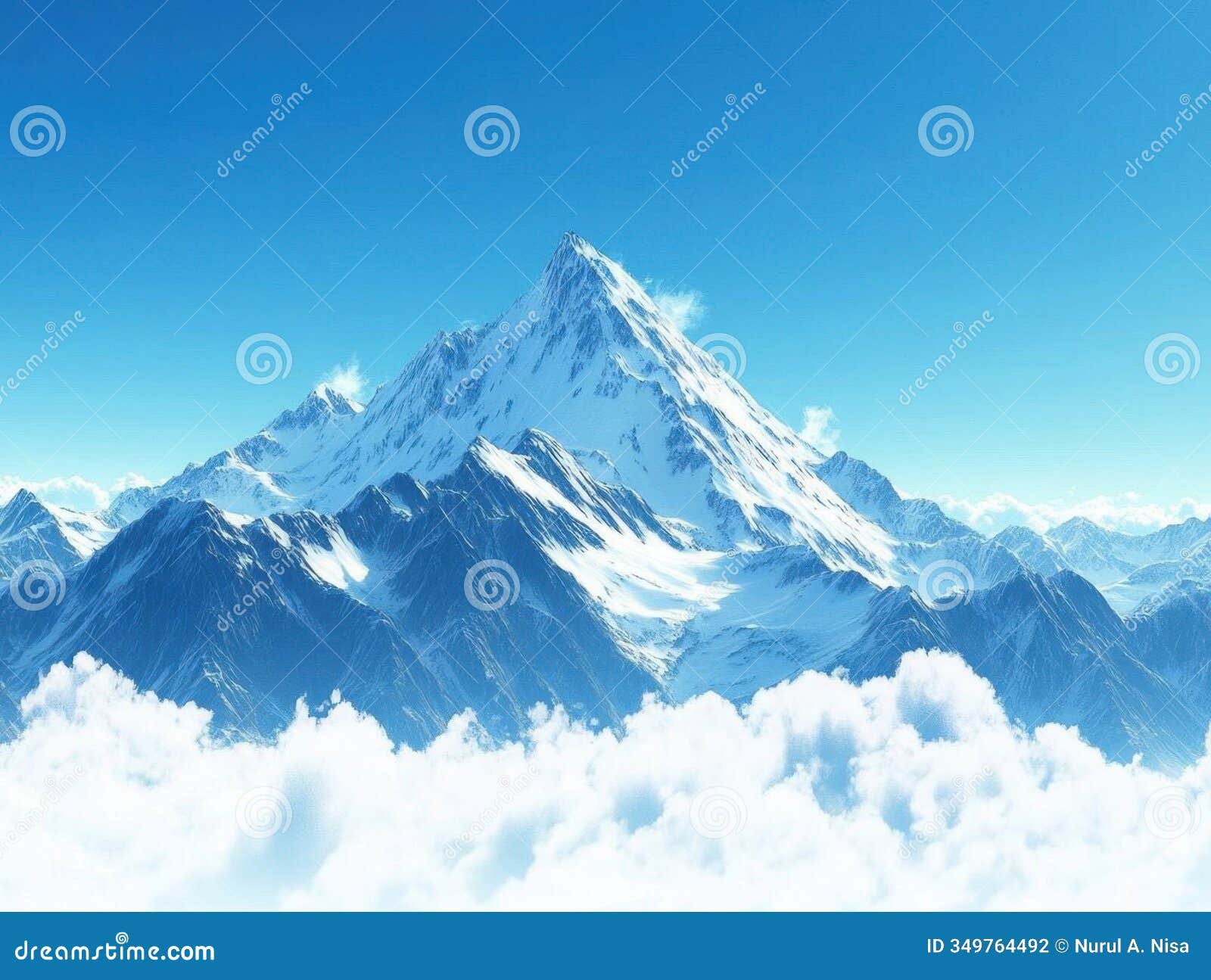 Majestic Mountain Peaks Soaring Above the Clouds - a Breathtaking View ...