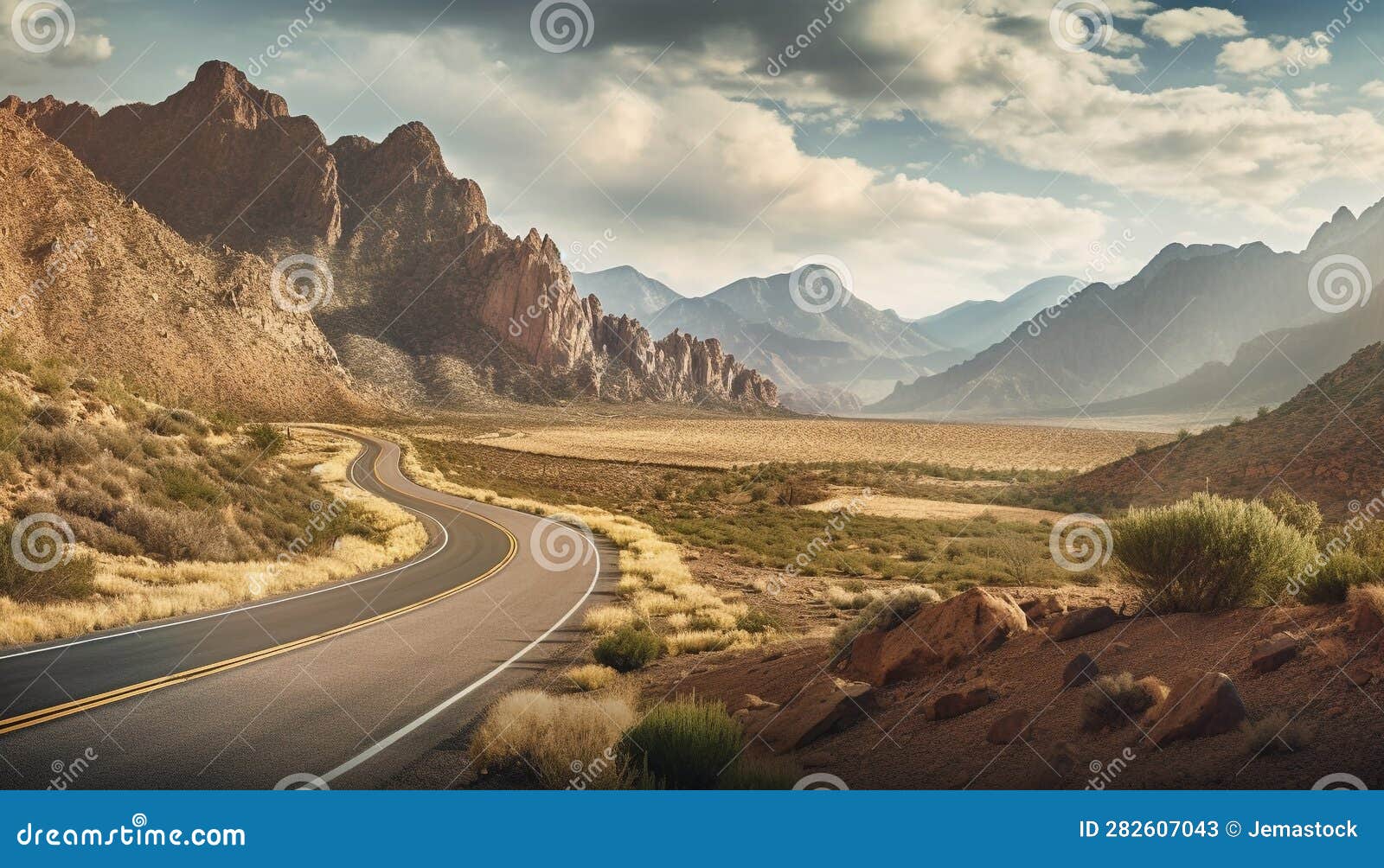 Majestic Mountain Range, Remote Landscape, Panoramic Beauty in Nature ...