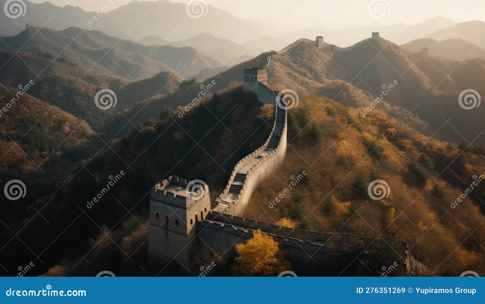 Majestic Mountain Range Surrounds Ancient Beijing Boundary Wall ...