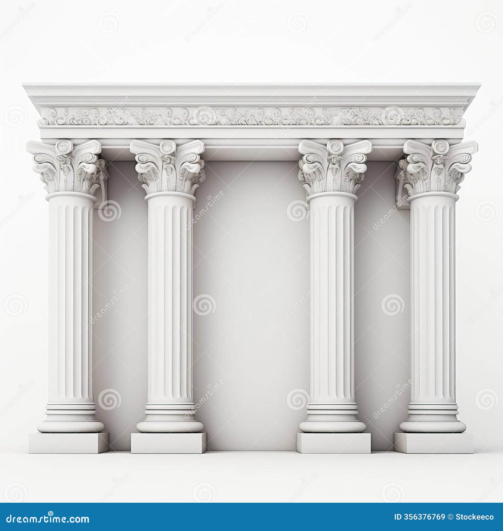 Majestic Neoclassical Architectural Structure with Ornate Cornice ...