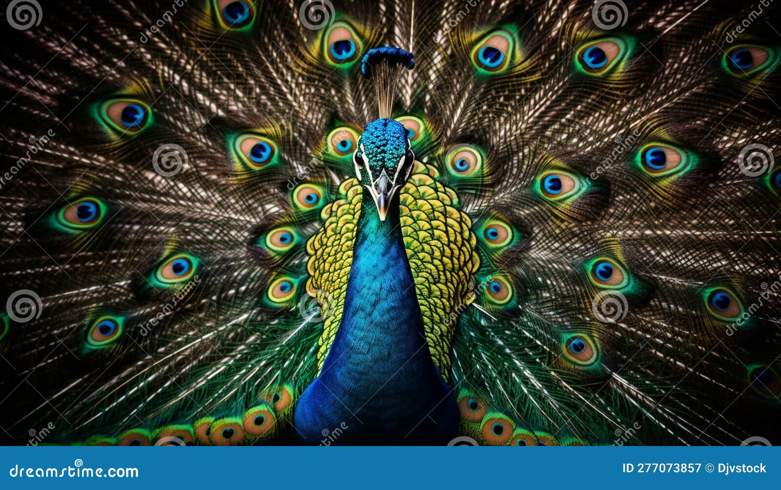 Majestic Peacock Displays Vibrant Beauty In Nature Colorful Exhibition ...