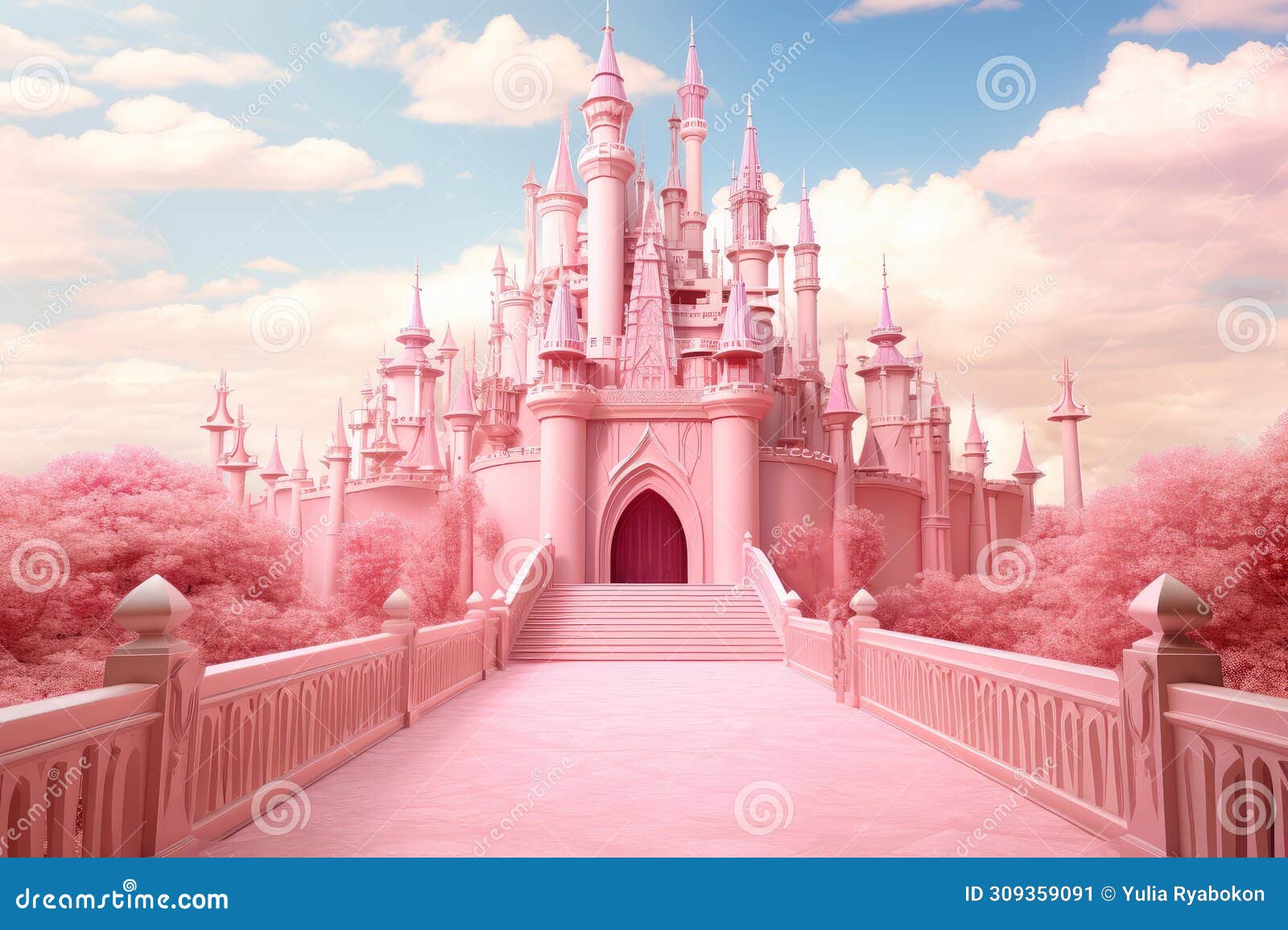 Majestic Pink Princess Castle Tower. Generate Ai Stock Illustration ... Majestic Pink Princess Castle Tower. Generate Ai Stock Illustration ...