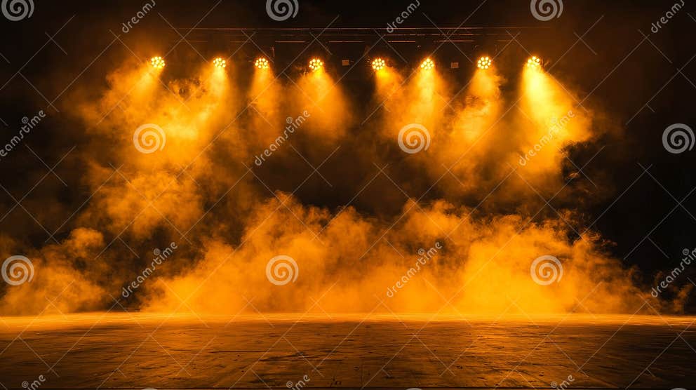 Majestic Rays from Golden Stadium Lights Create a Dynamic Display ...