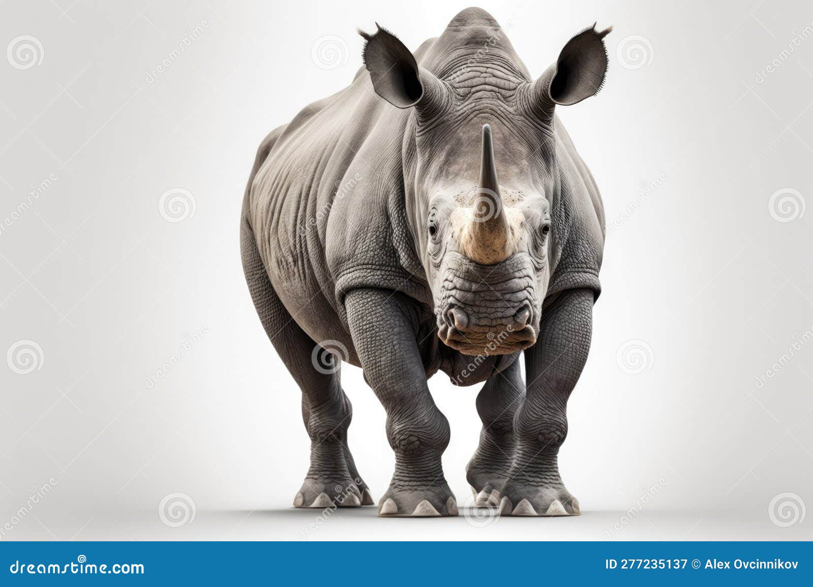 Majestic Rhino in a Professional Studio Setting. Perfect for Posters ...