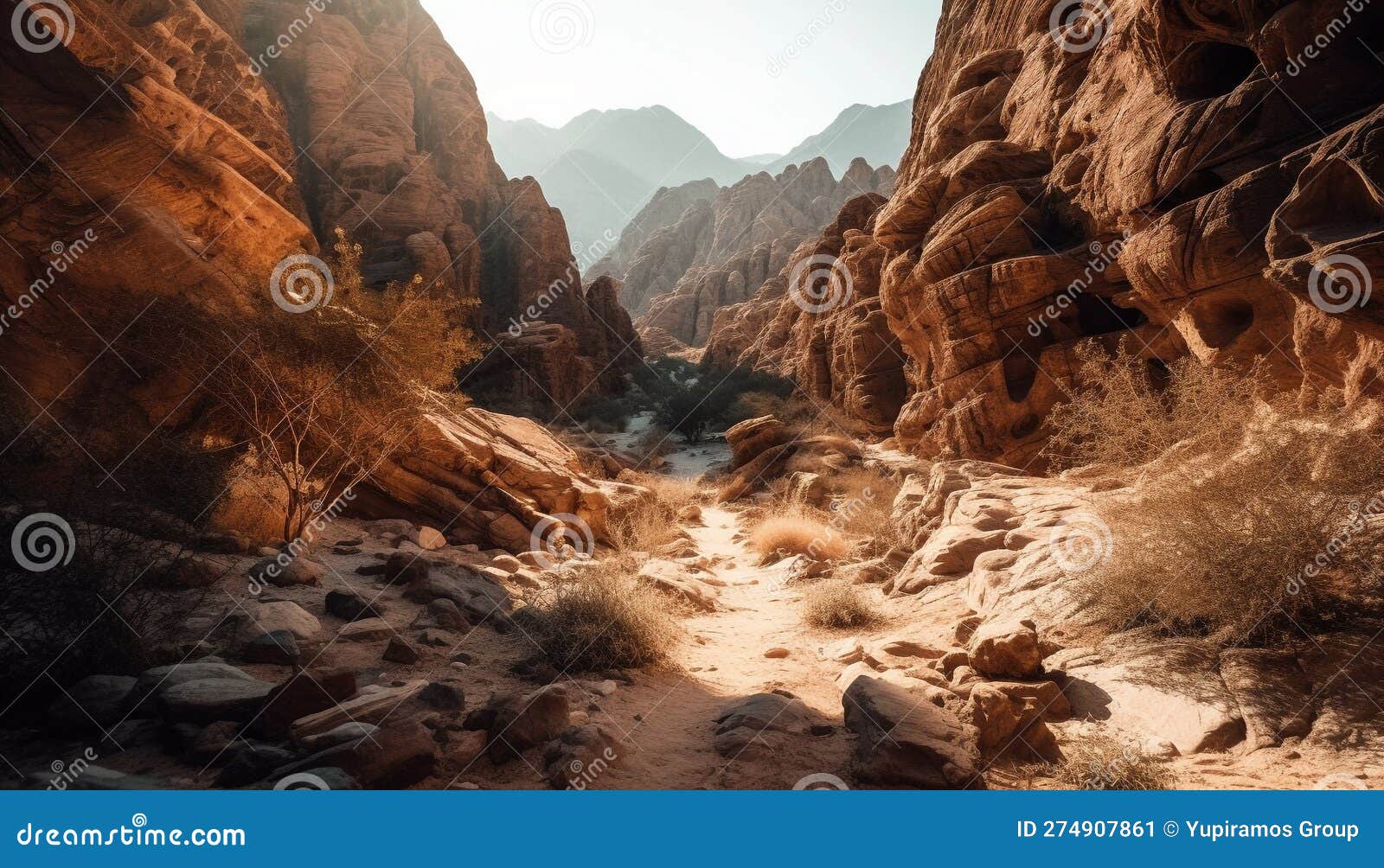 Majestic Rock Formation, Eroded by Extreme Terrain Generated by AI ...