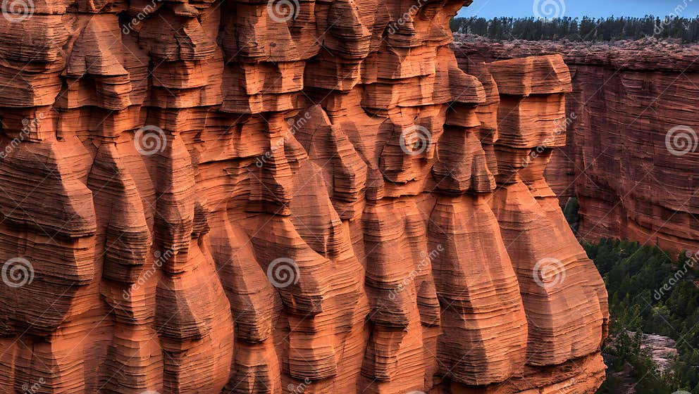 Majestic Sandstone Cliff. Nature Reserve with Dramatic Sandstone ...
